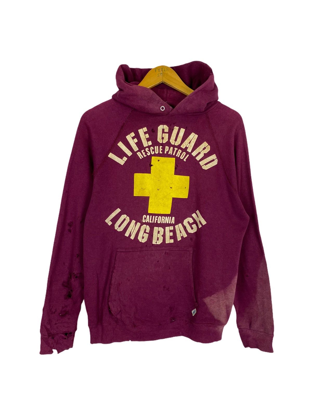 Vintage 🔥very Rare🔥vintage 80s Life Guard Long Beach Hoddies Grailed