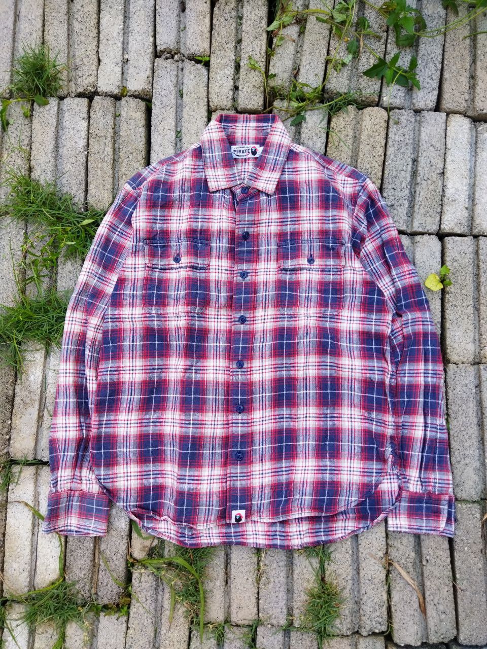 Bape × Nigo Rare🔥A Bathing Ape Pirate Store Flannel Shirt | Grailed