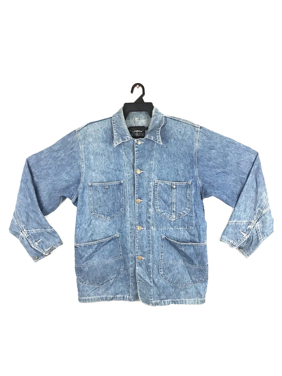 Japanese Brand Neo Blood Denim Jacket Four Pockets Trucker Workwear ...