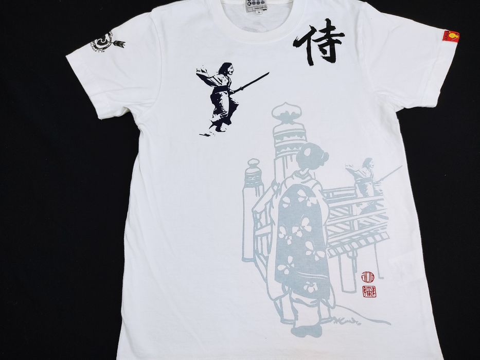 Takeo Kikuchi Takeo Kikuchi Samurai Art Japanese Geisha Kid Tee | Grailed