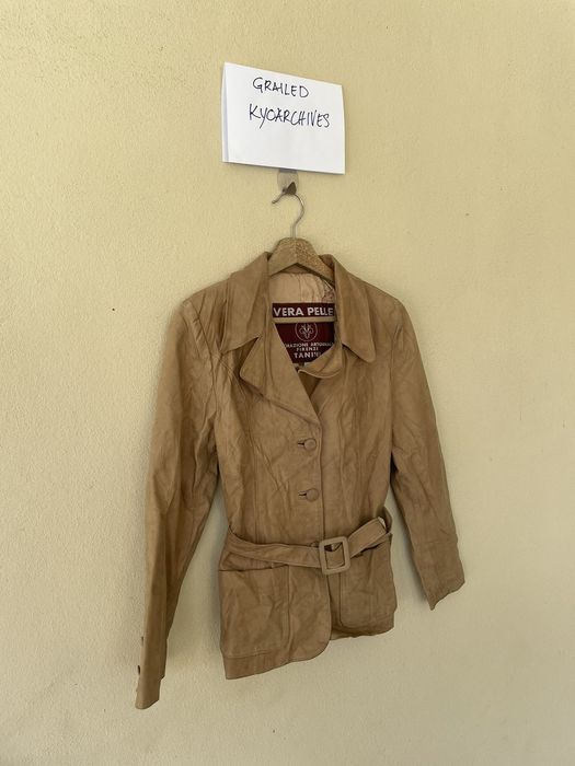 Vera Pelle VINTAGE VERA PELLE LEATHER JACKET/COAT | Grailed