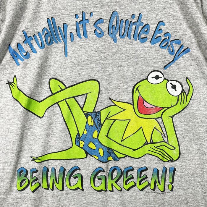 Streetwear Vintage 90s Kermit the Frog Muppets Big Print Graphic Tee ...