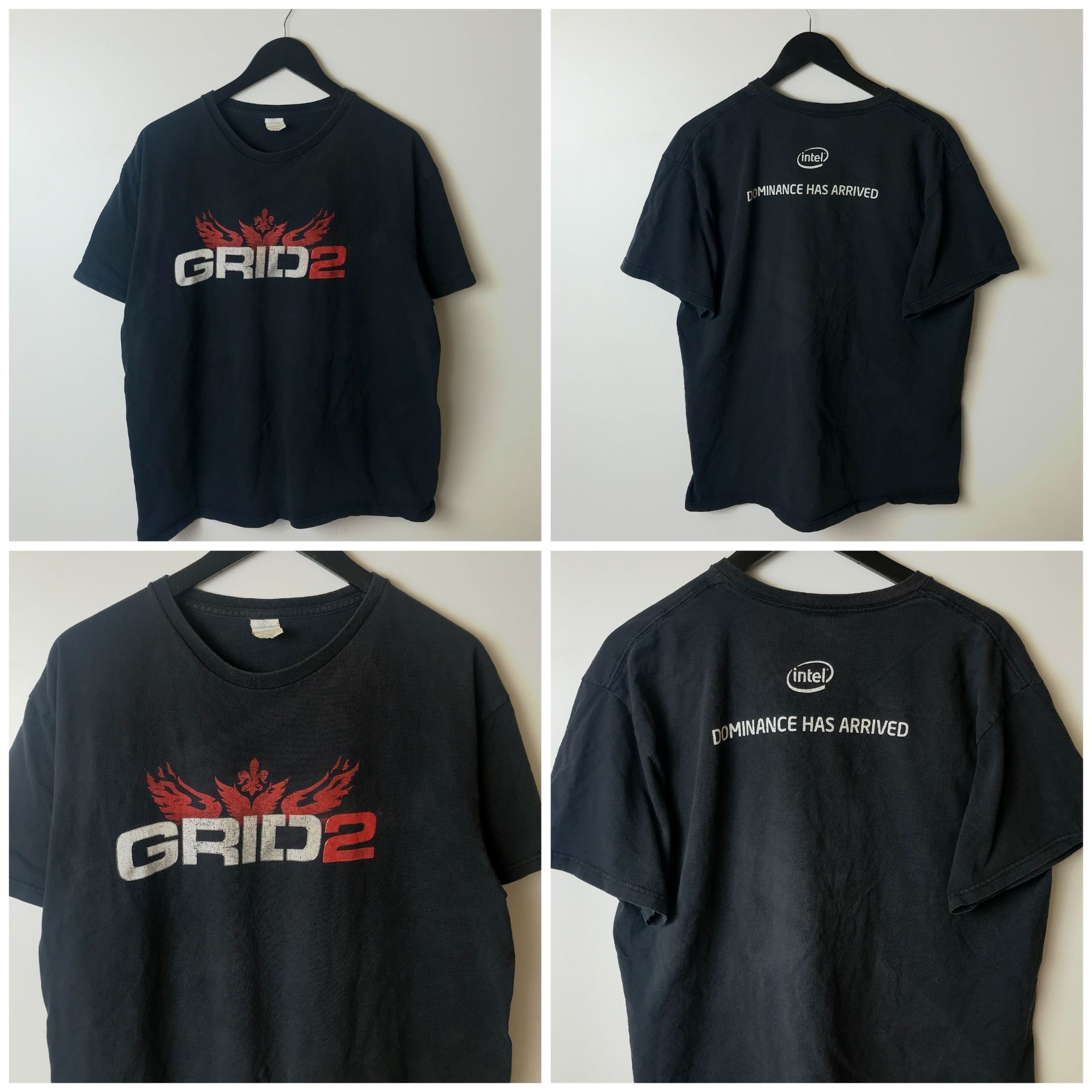 Vintage 00s Vintage Grid2 Intel Dominance Has Arrived T Shirt Black ...