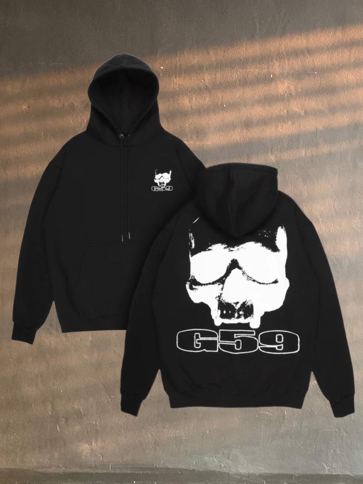 G59 Records × Streetwear $uicideboy$ x G59 LOGO Hoodie BLACK skull ...