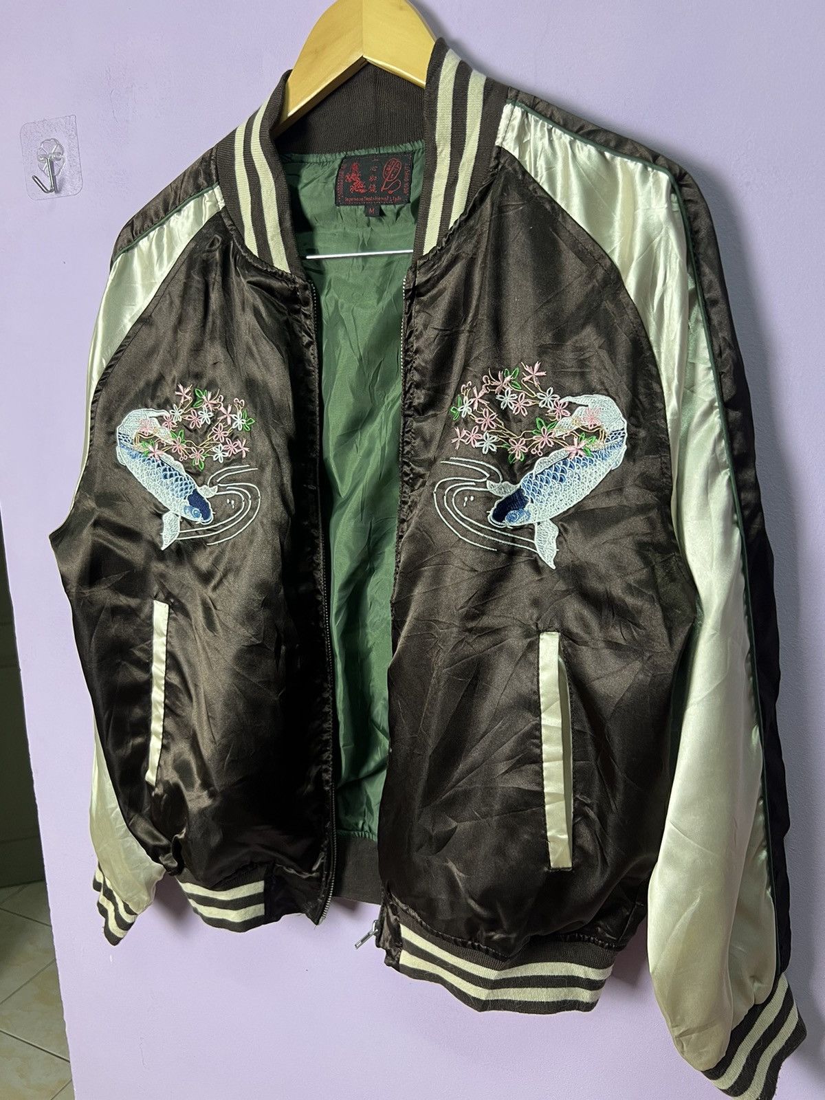 Japanese Brand 🔥Embroidery Koi Fish Sukajan Jackets | Grailed