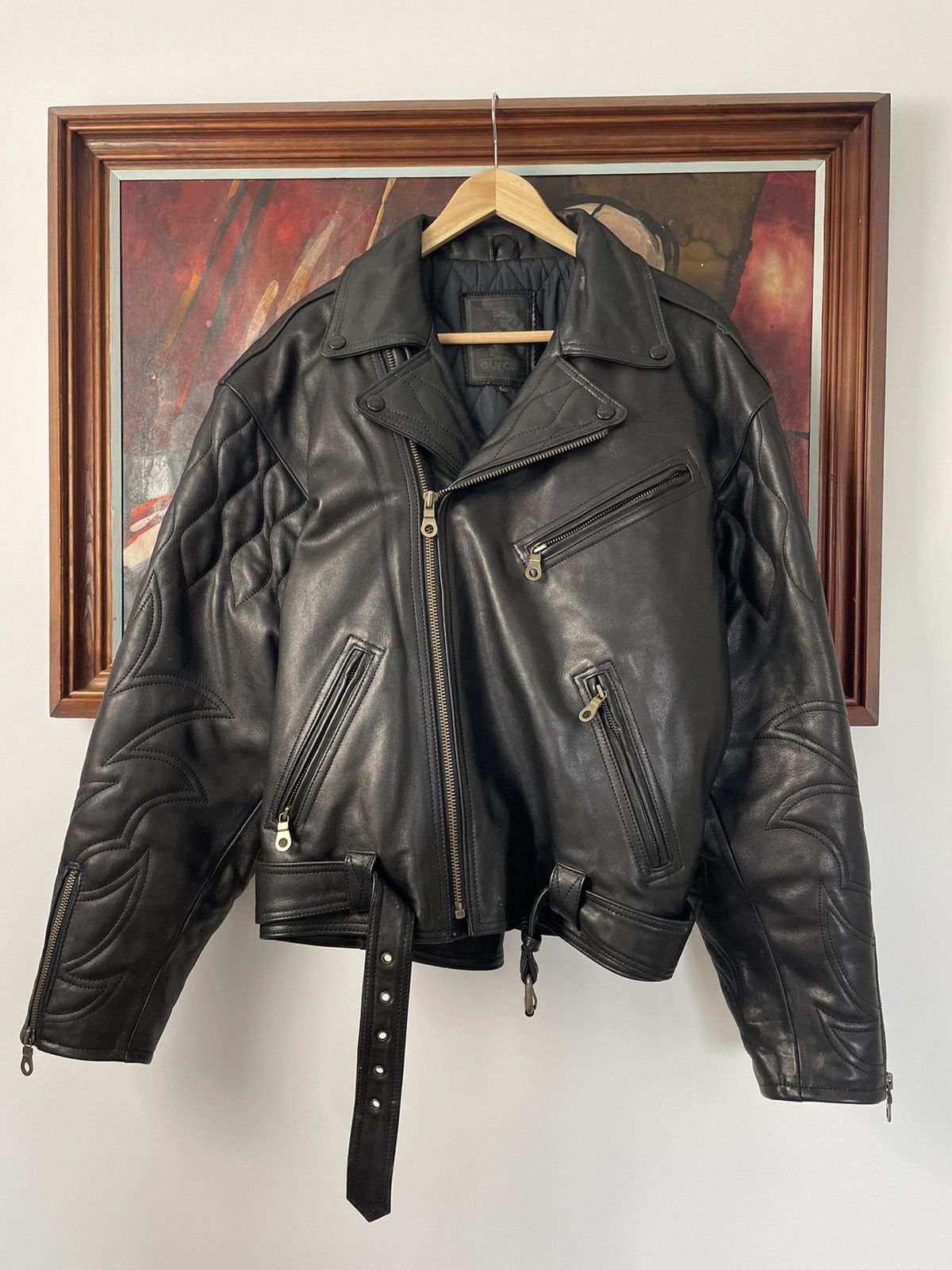 Vintage Rare Vintage 90s Leather Jacket High Quality Racing Punk | Grailed