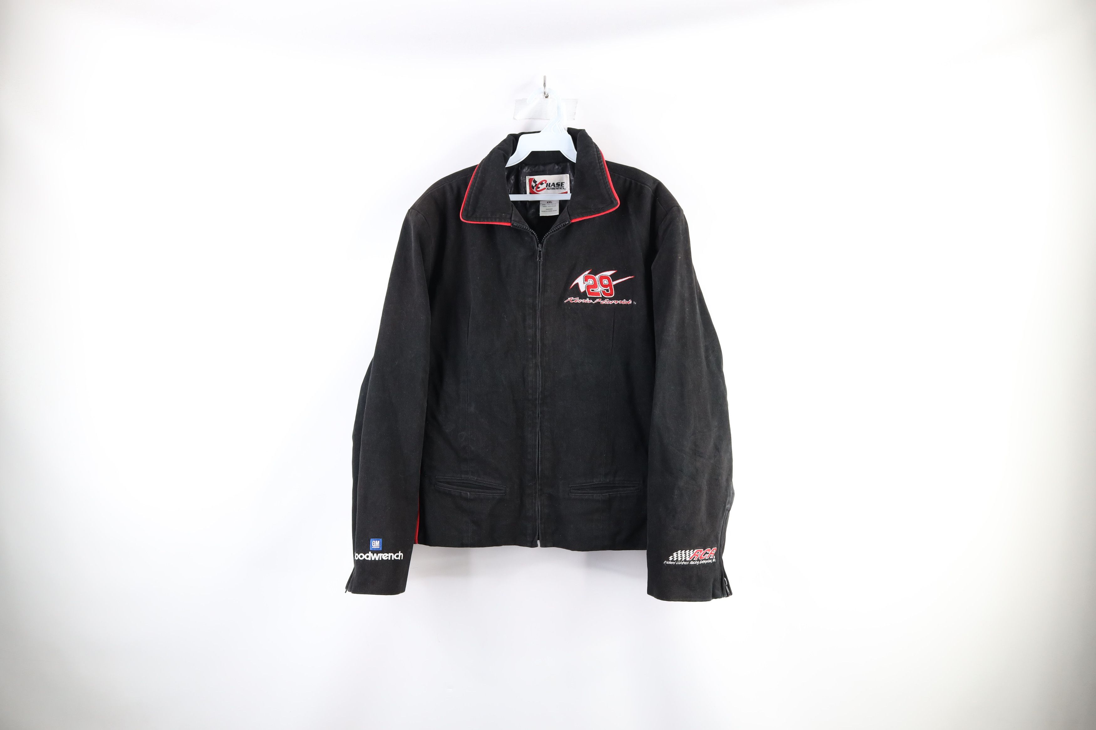 Vintage Vintage NASCAR Spell Out Kevin Harvick Pit Crew Jacket Black ...