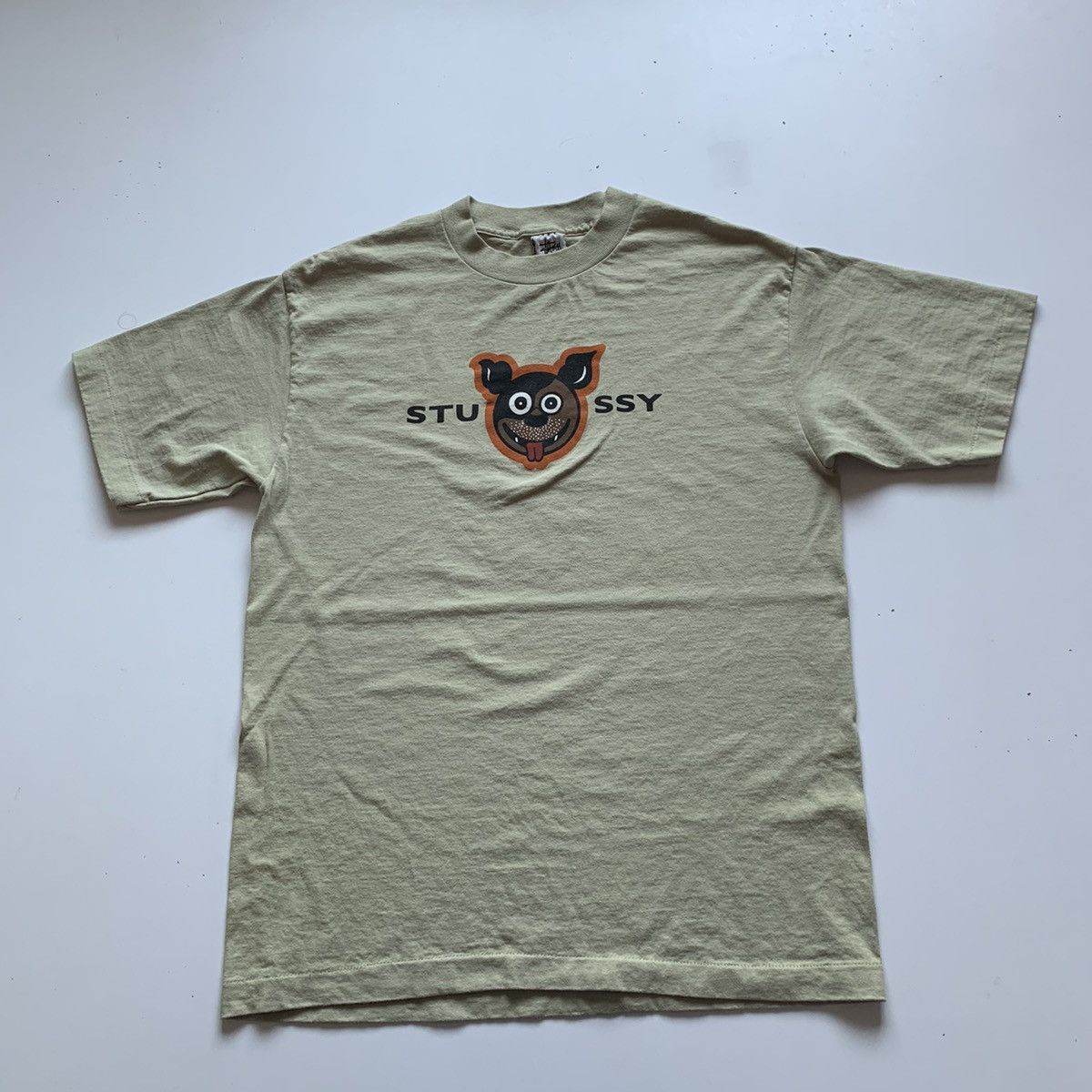 Stussy × Vintage Vintage 90s Stussy Dog graphic t shirt single stitched rare | Grailed