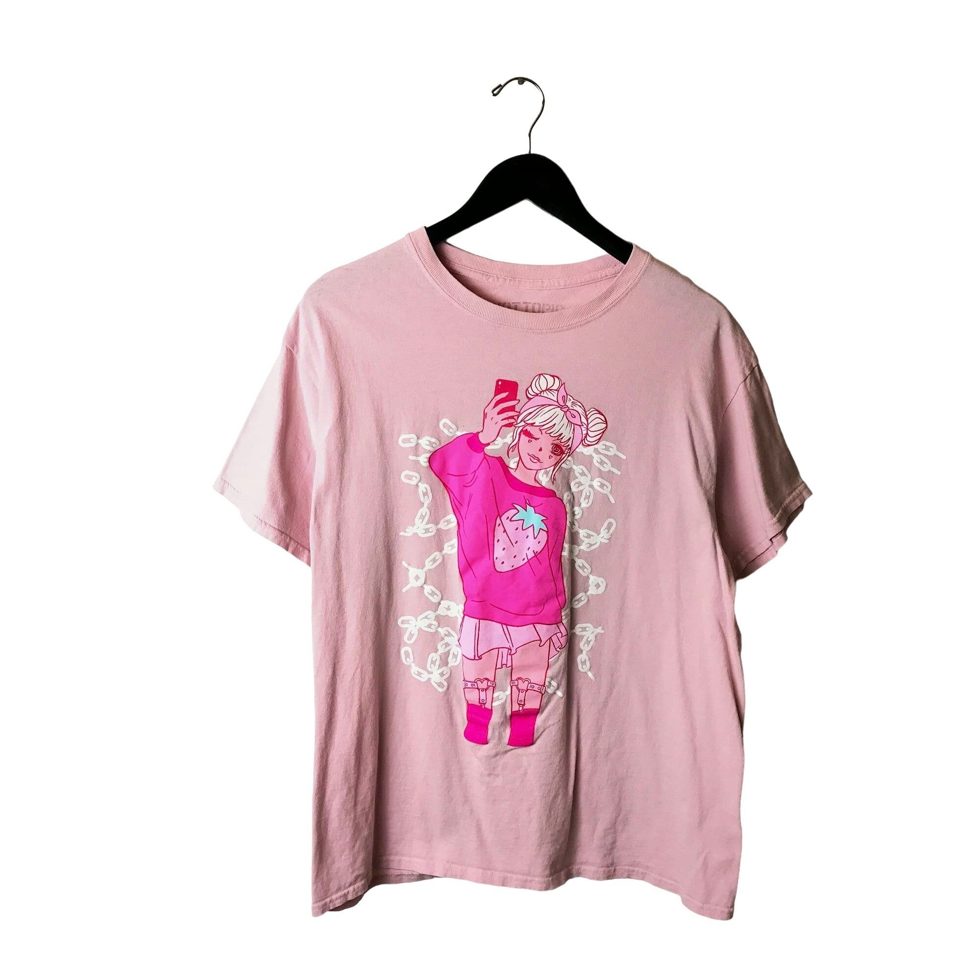 Urban Outfitters Hot Topic T Shirt Kawaii Cute Girl Cartoon Chains ...