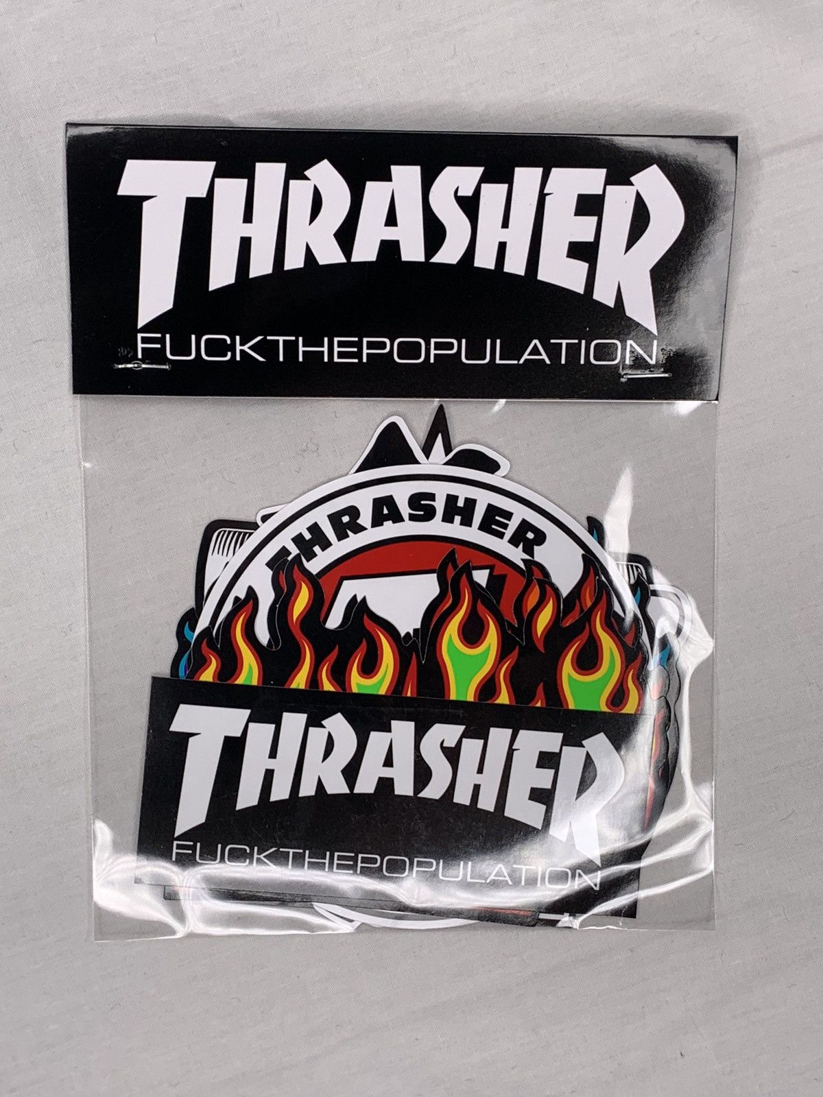 Fuck The Population × Thrasher FTP x Thrasher Sticker Pack | Grailed