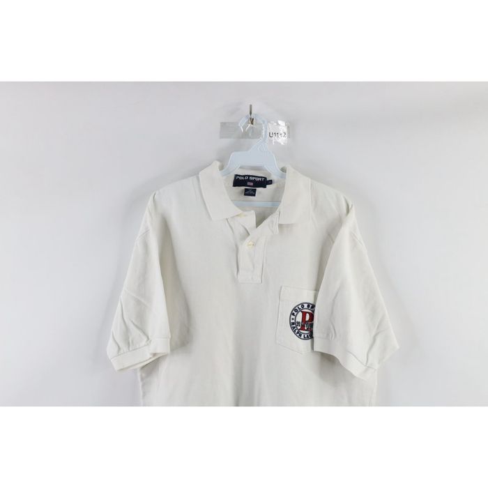 Ralph Lauren Vintage 90s Polo Sport Ralph Lauren Mens Large Spell Out Yacht Challenge Polo | Grailed