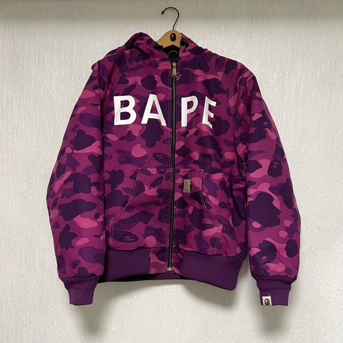 Bape Bape x Carhartt Purple Camo Active Jacket | Grailed