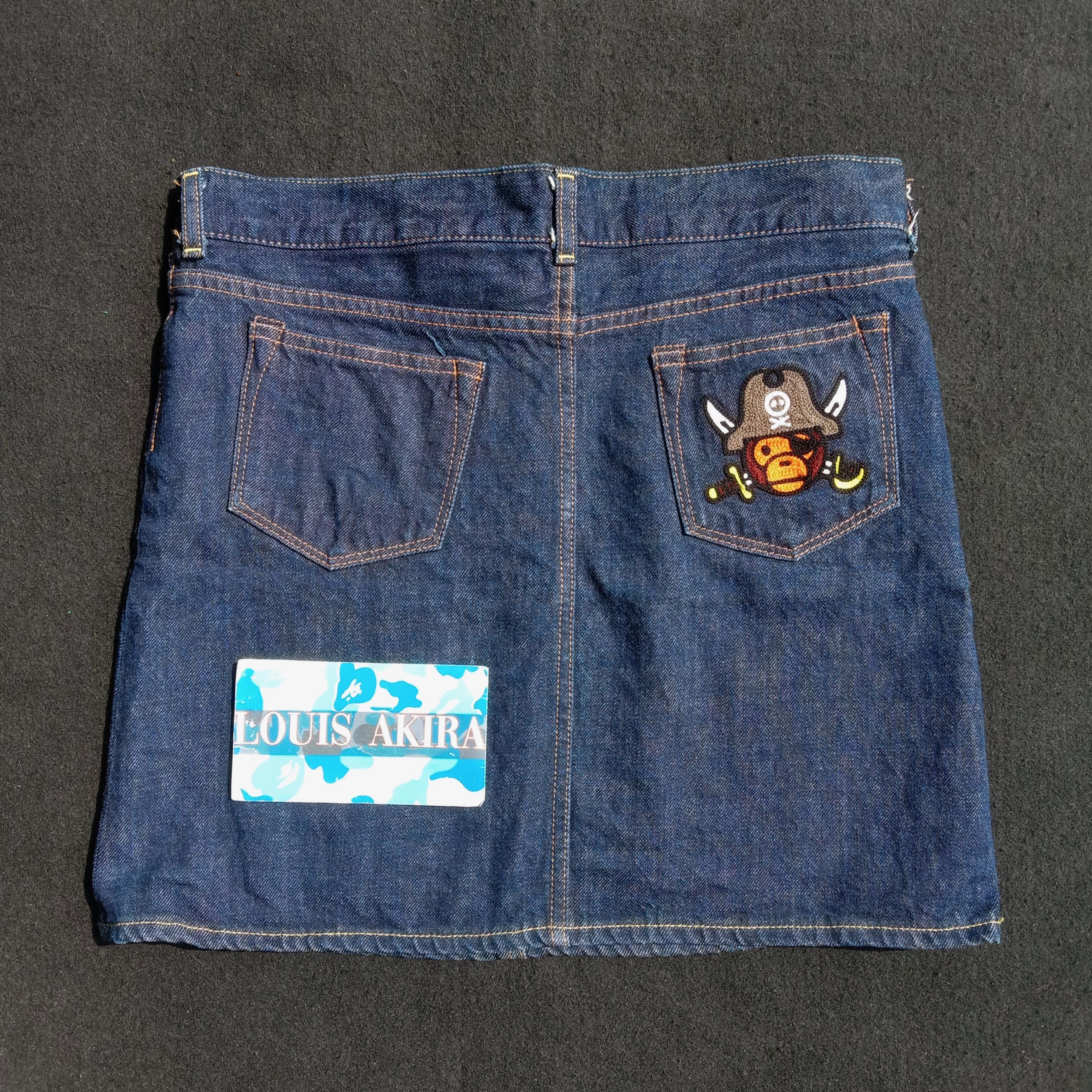 Bape Bape Pirate Store Baby Milo Denim Skirt | Grailed