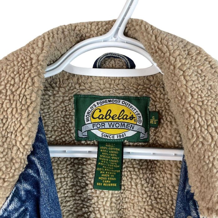 Cabelas Vintage Cabelas Sherpa Trucker Jean Jacket Womens S Denim | Grailed