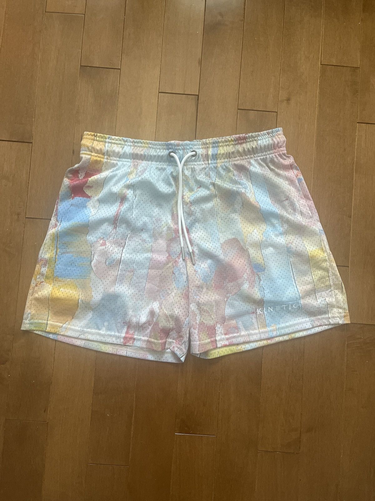 Kinetics Mesh Shorts | Blue, Pink & Yellow | Kinetic Kings | Grailed