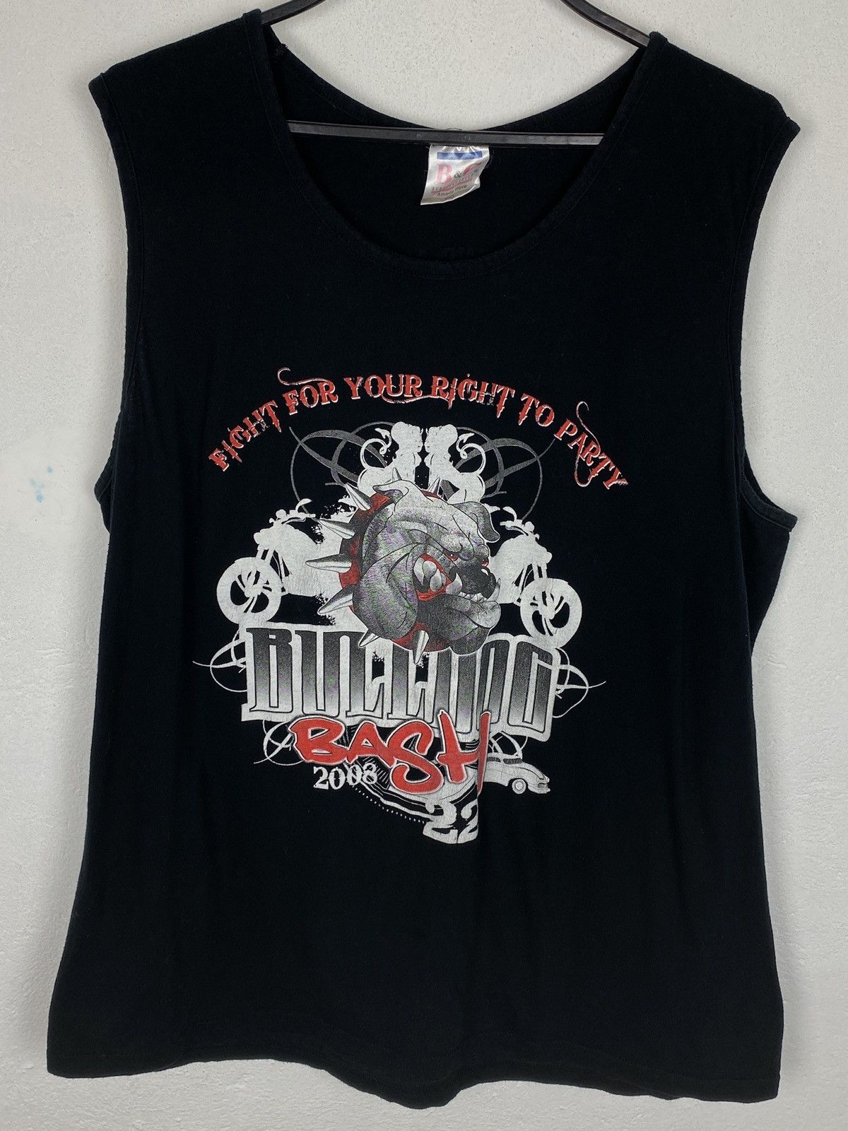 Band Tees × Vintage 00s Vintage Bulldog Bash Motorcycle Rally Rock Tank ...