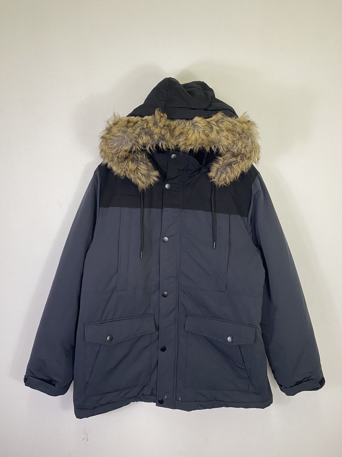 George × Streetwear × Vintage 🔥Vintage George Faux Fur Parka Puffer ...