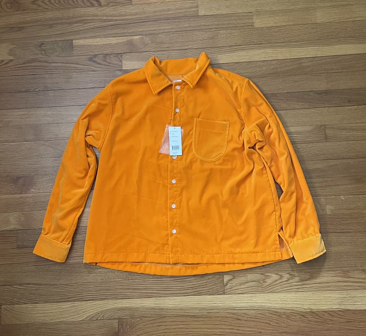 ERL ERL Orange Velvet Shirt | Grailed