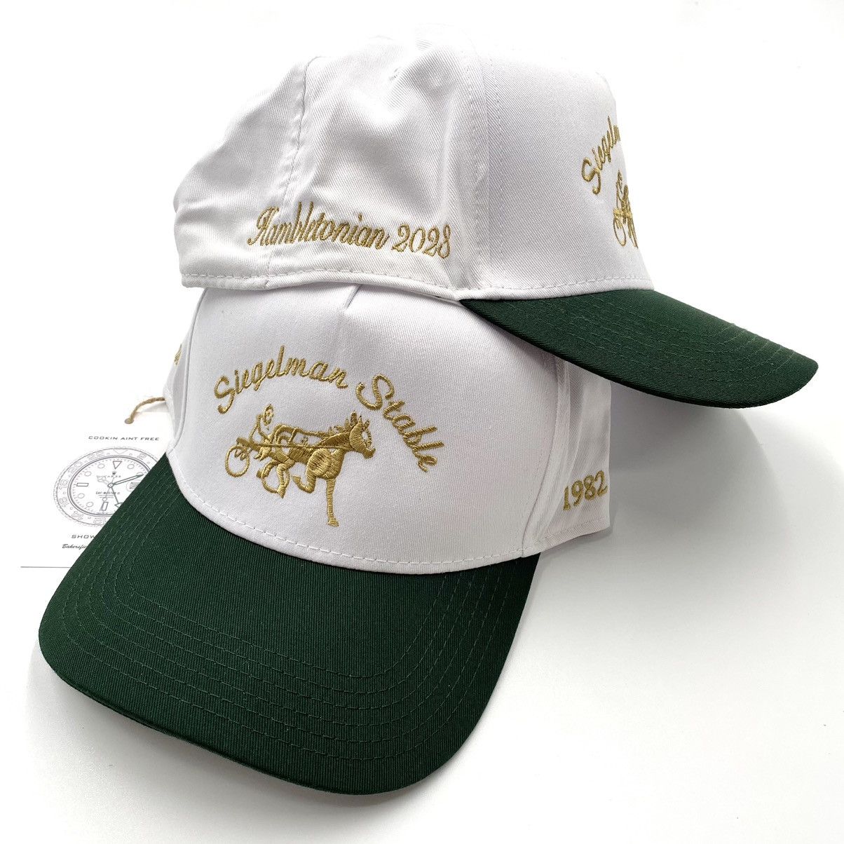Siegelman Stable SIEGELMAN STABLE SNAPBACK HAT (WHITE/GREEN) | Grailed