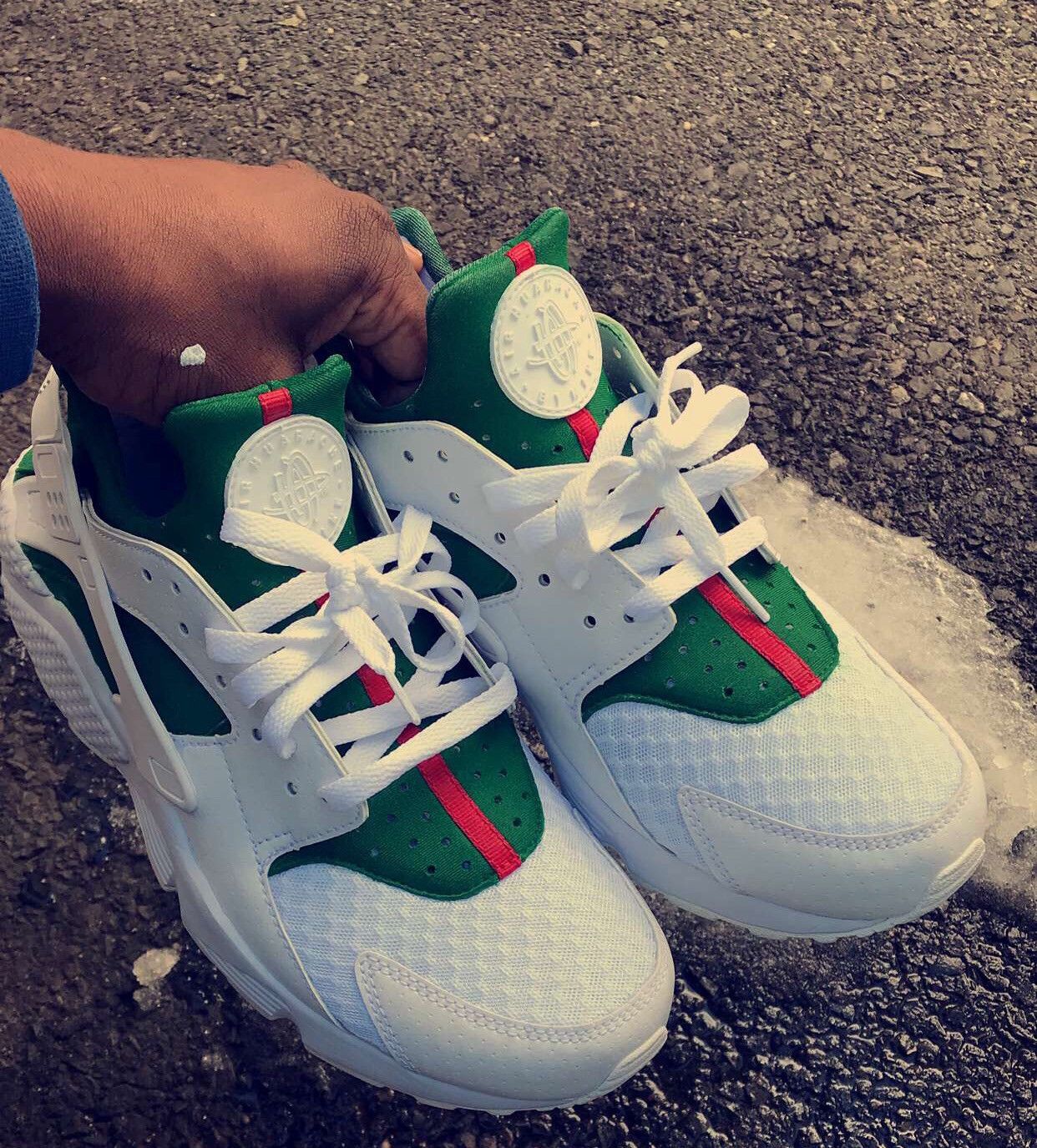 Nike Custom Nike Inspired Gucci Huaraches | Grailed