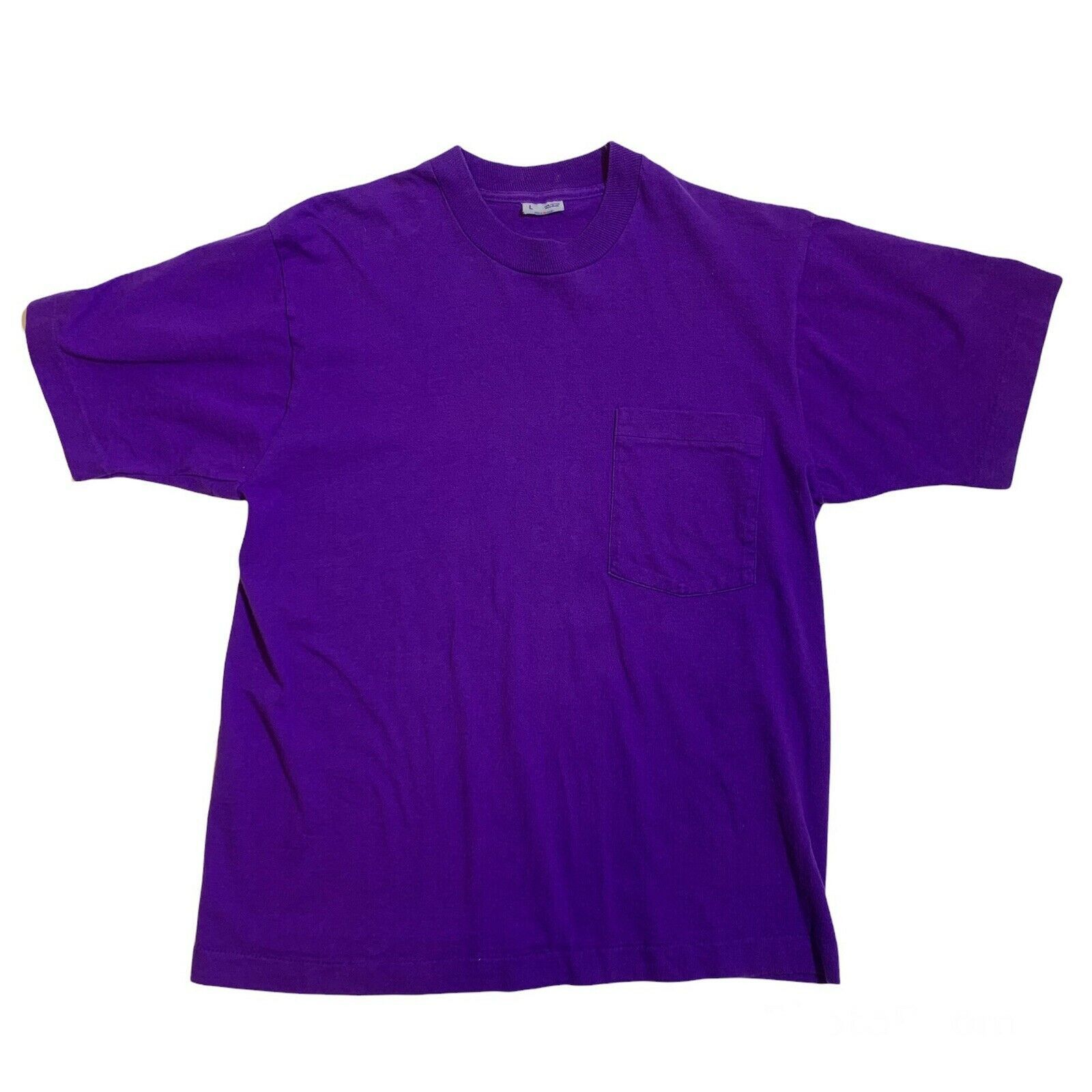 Vintage Vintage 80s 90s Single Stitch Blank Selvedge Pocket T-Shirt | Grailed