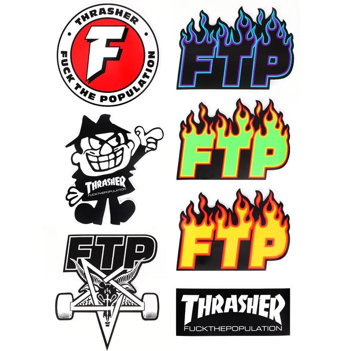 Thrasher FTP + THRASHER STICKER PACK | Grailed