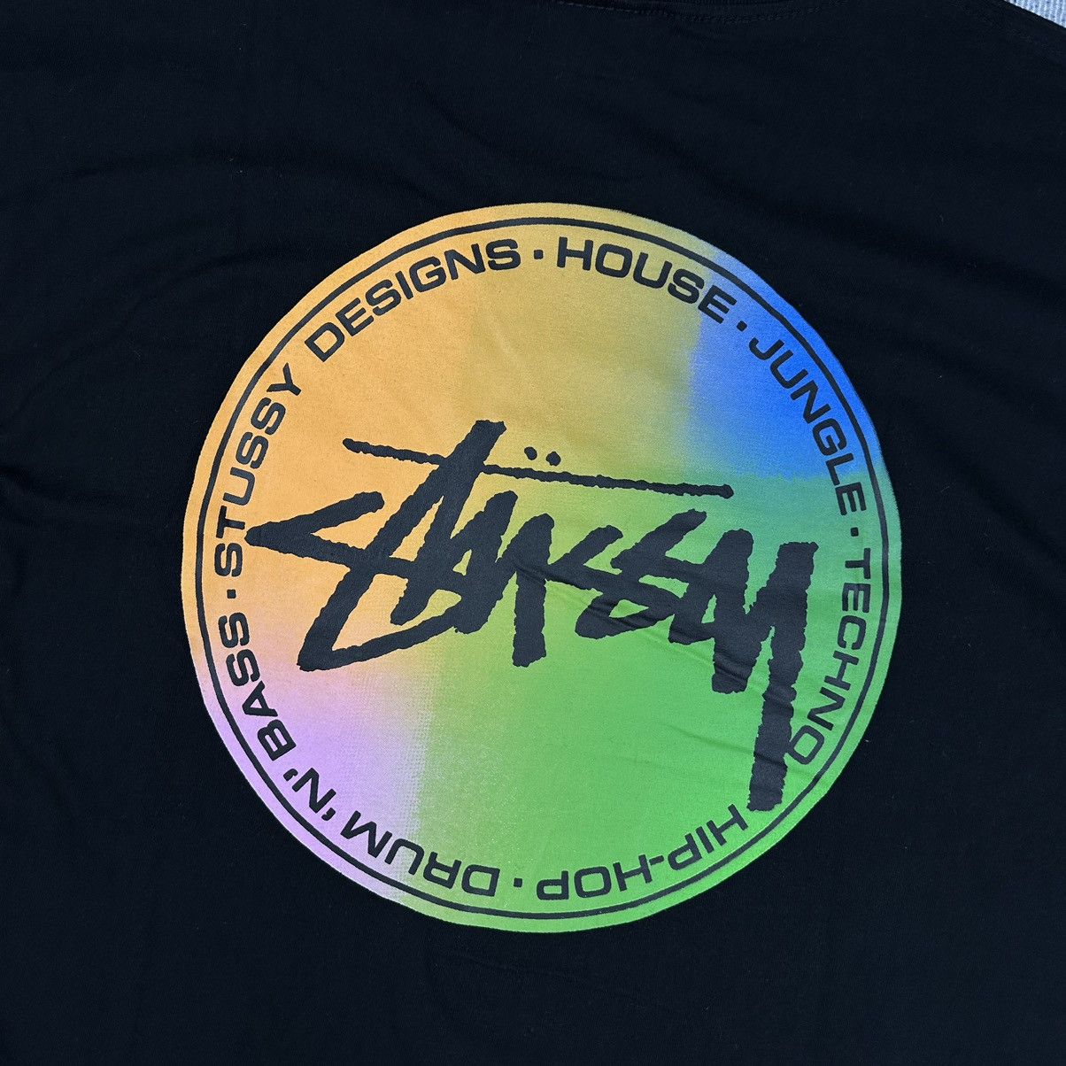 Streetwear × Stussy STUSSY DESIGNS HOUSE JUNGLE TECHNO DOT MIX TEE - LARGE BLACK | Grailed