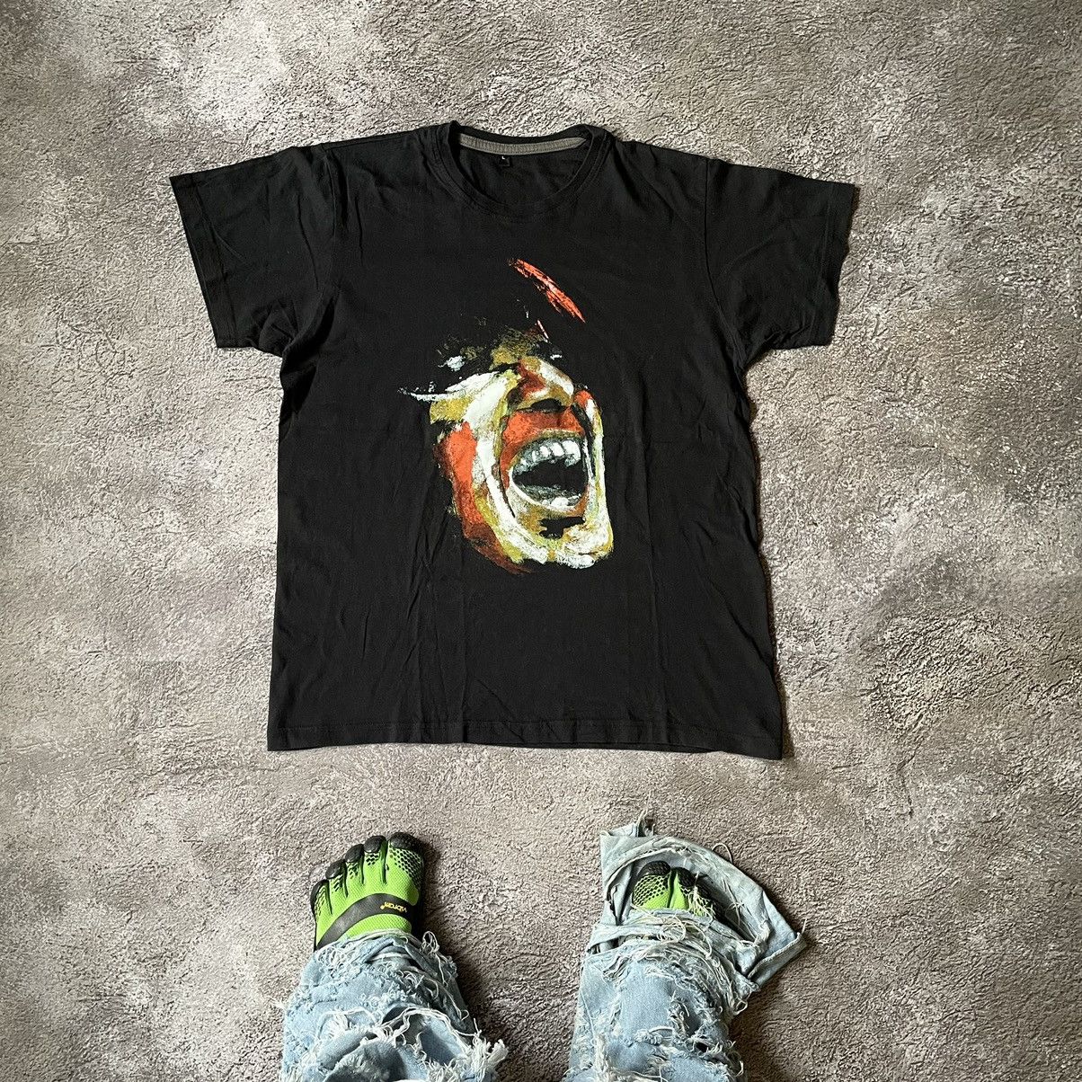 Band Tees × Vintage Vintage Y2K SCREAM CREEPY FACE ABSTRACT ANGRY ...