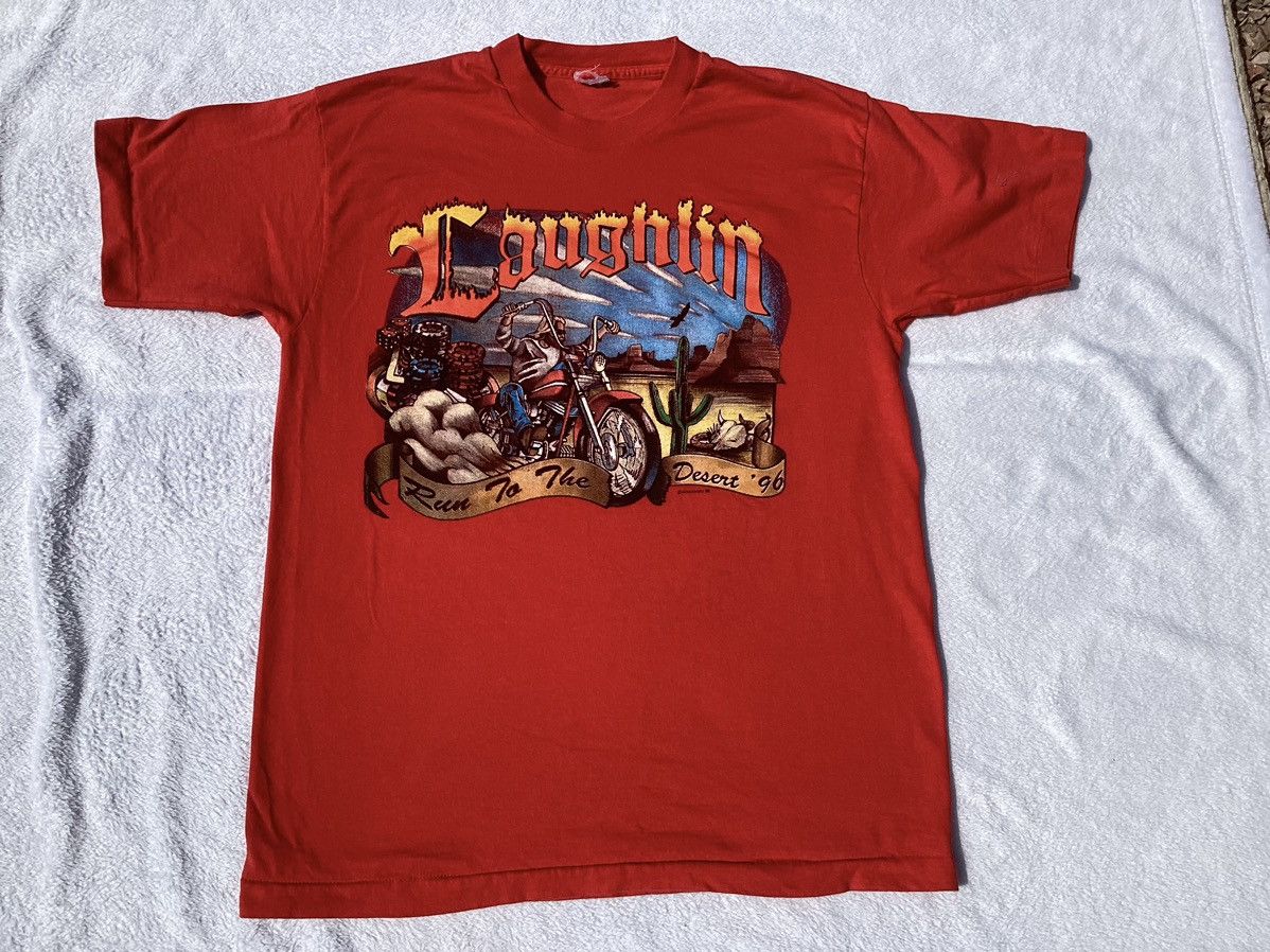 Vintage Vtg ‘96 Laughlin Spring River run moto/Harley Davidson Tee ...