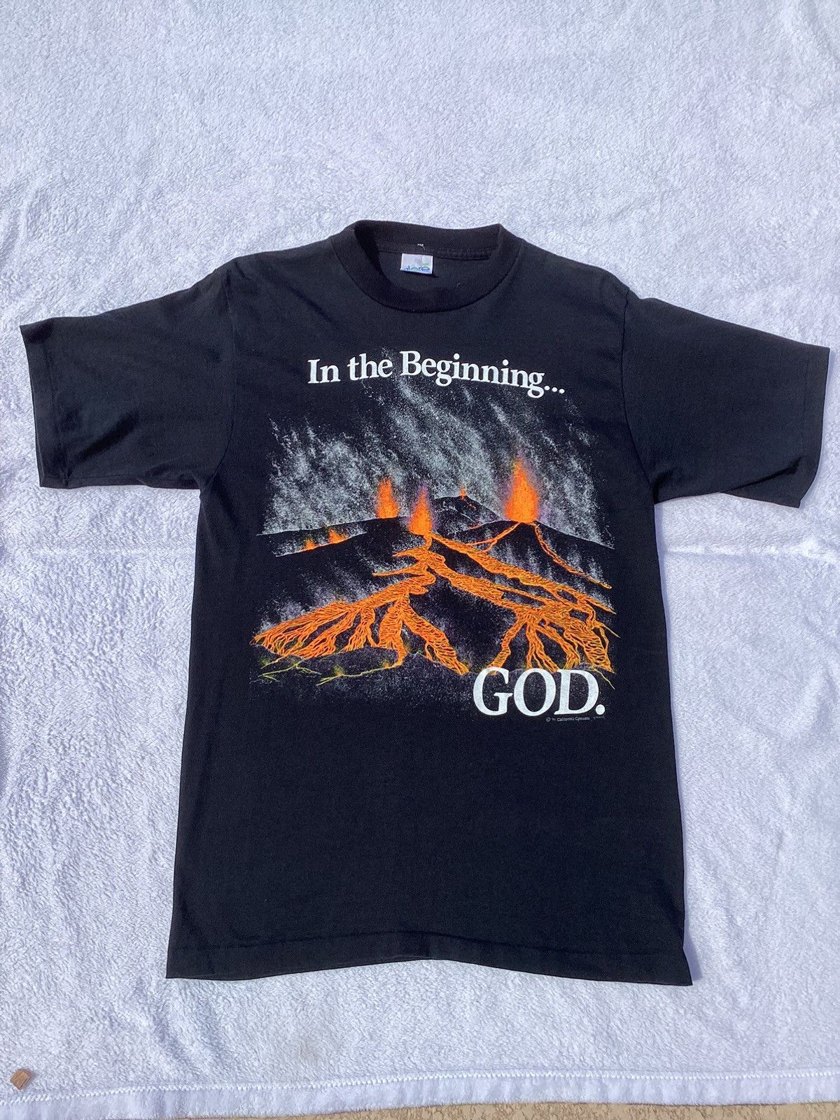 Vintage Vintage 1991 in the beginning God rare Jesus T-shirt | Grailed