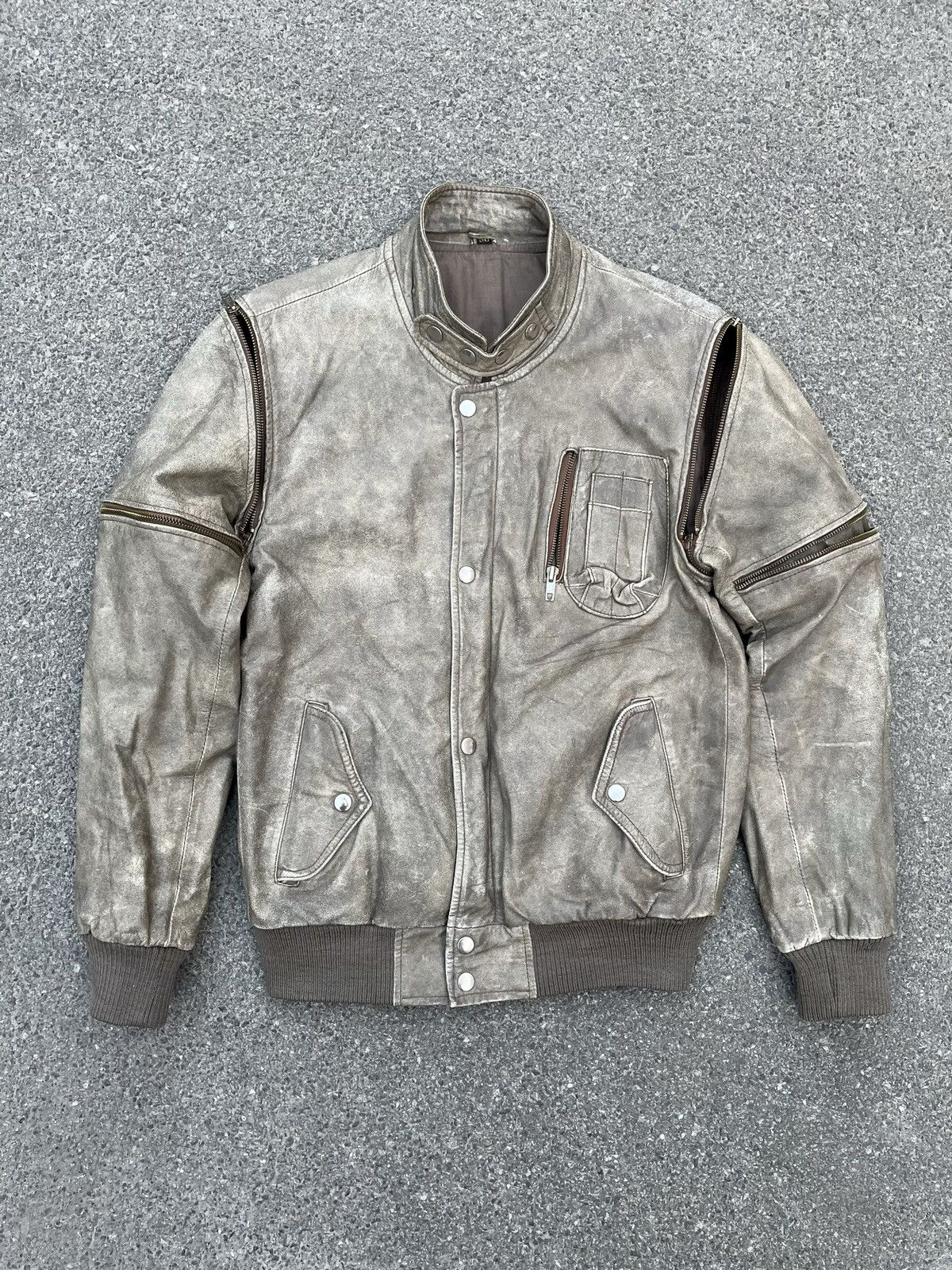 Vintage Genuine Vintage Gray Seditionaries Leather Y2K Jacket | Grailed
