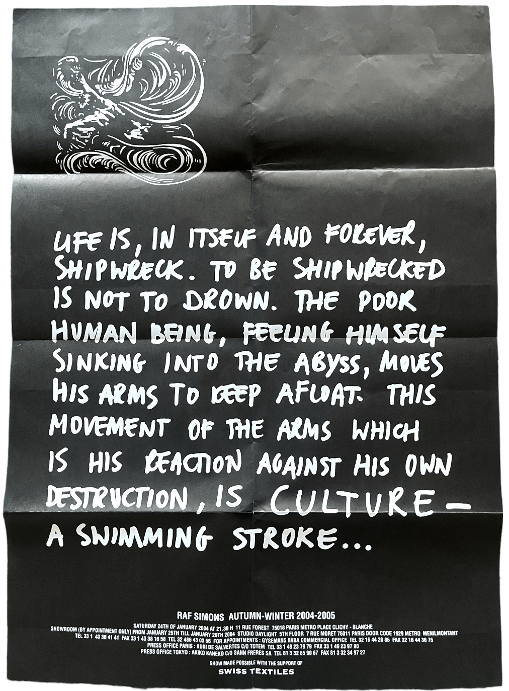 Raf Simons Waves AW04/05 Poster | Grailed