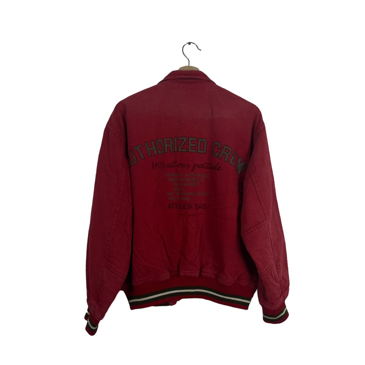 Vintage VINTAGE REVERSIBLE BOMBER JACKET ATELIER SAB BIG LOGO | Grailed