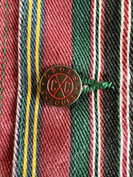 Cross Colours Cross Colours Stripe Hooded Barn Jacket - Multi (Large ...