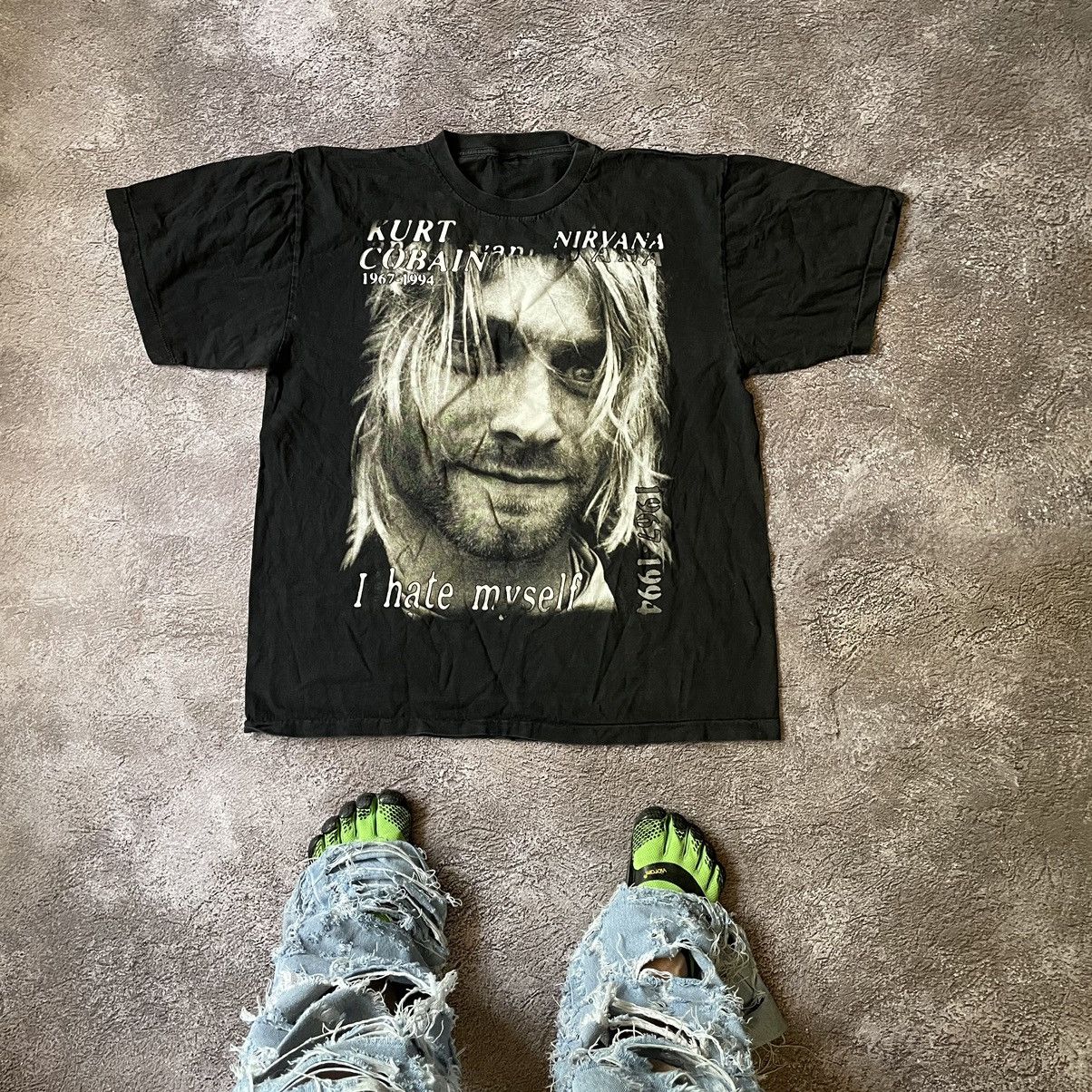 Band Tees × Vintage Vintage 90s KURT COBAIN DIE FACE ABSTRACT ANGRY ...