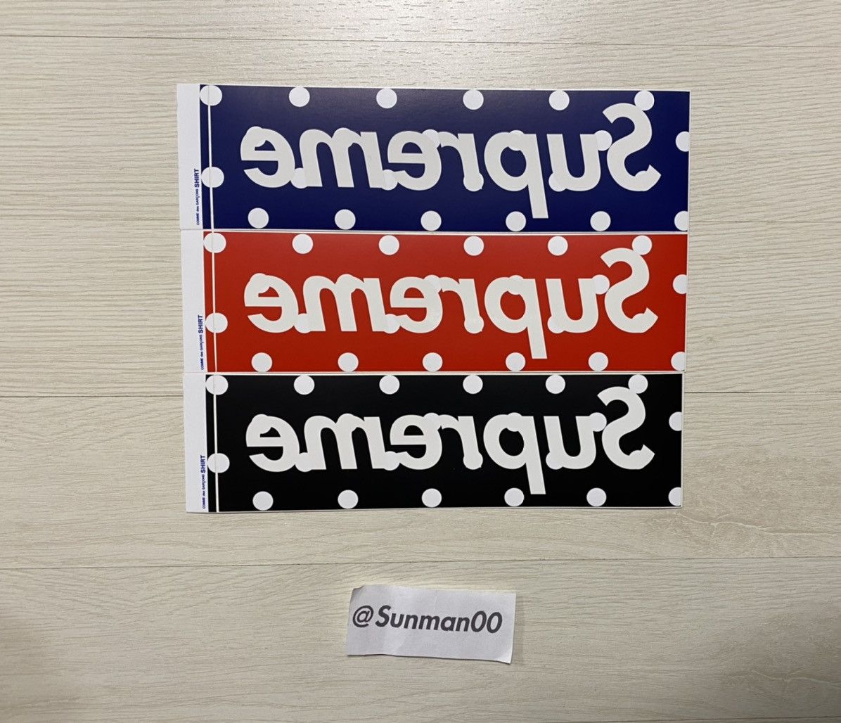 Supreme 2012 CDG Polka Dot Reverse Box Logo Sticker Set | Grailed