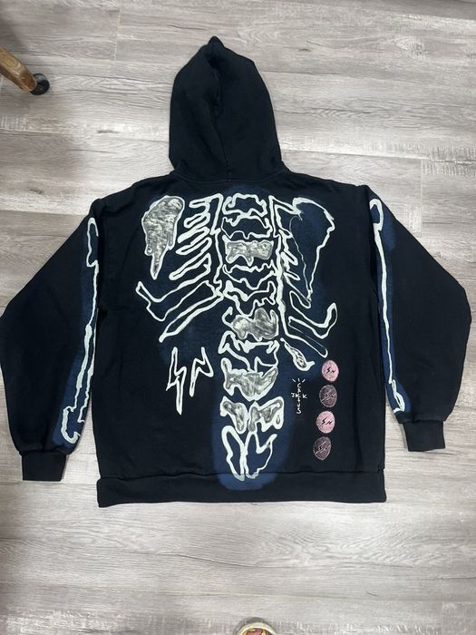 Travis Scott Cactus Jack x Fragment Skeleton Graffiti full zip | Grailed