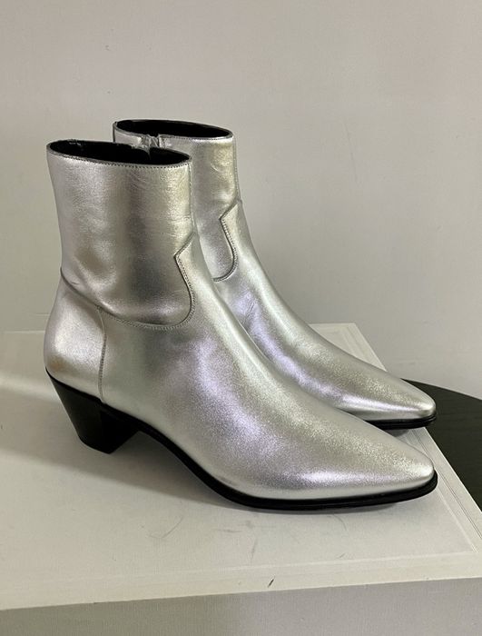 Celine 19SS 60mm Silver Jacno Boots Sz41 | Grailed