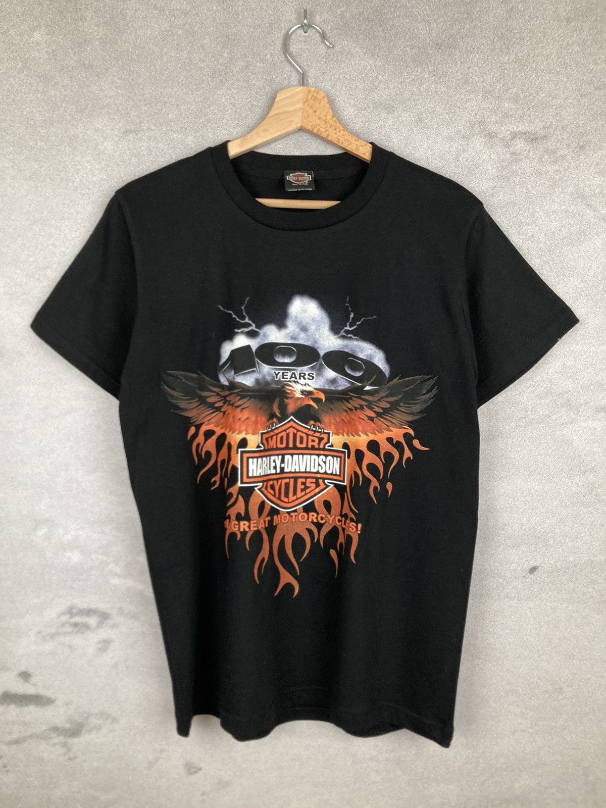 Vintage Vintage Harley Davidson Graphic Tee 100 Years 90s y2k | Grailed