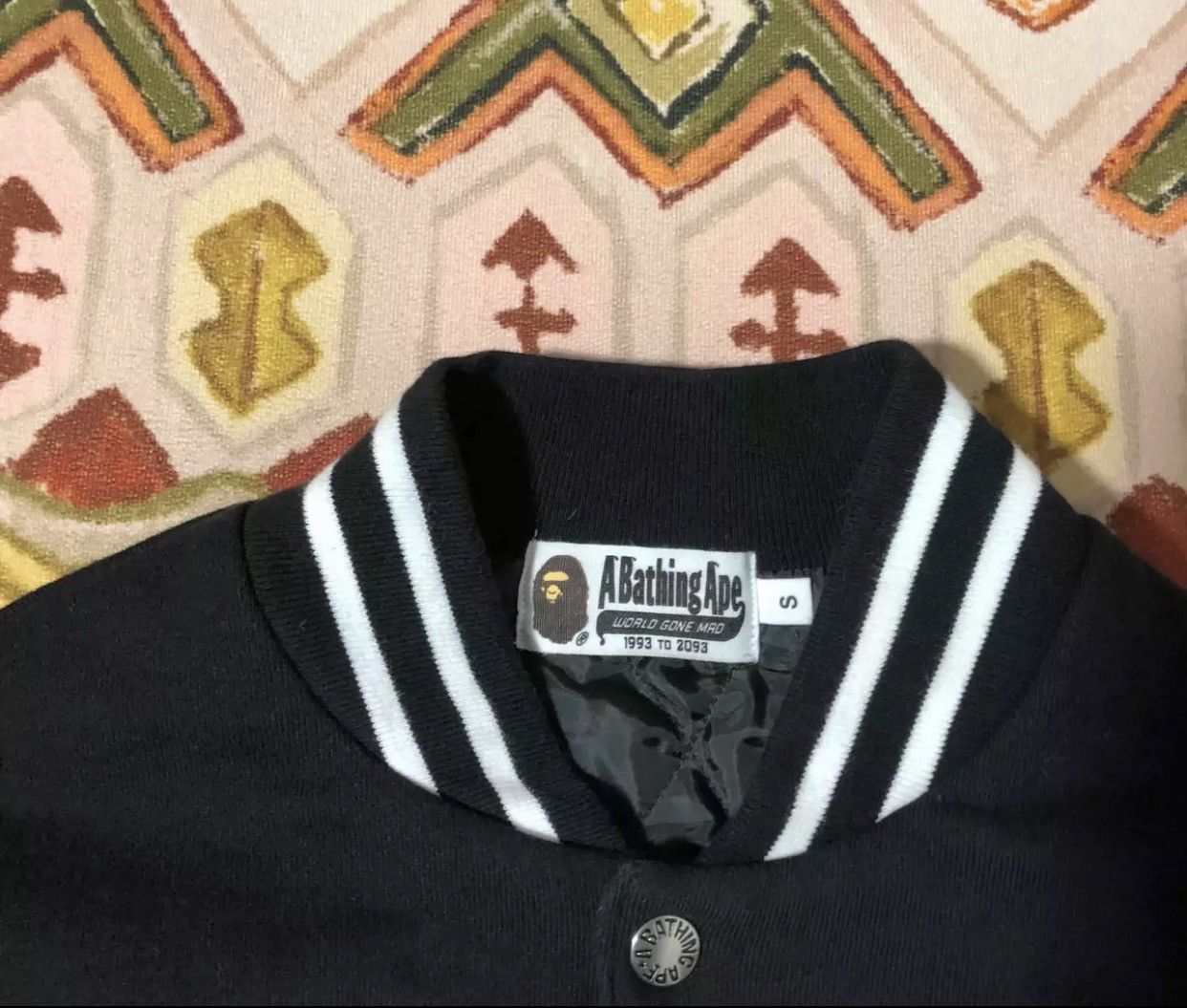 Bape SHARK SWEAT VARSITY JACKET | Grailed