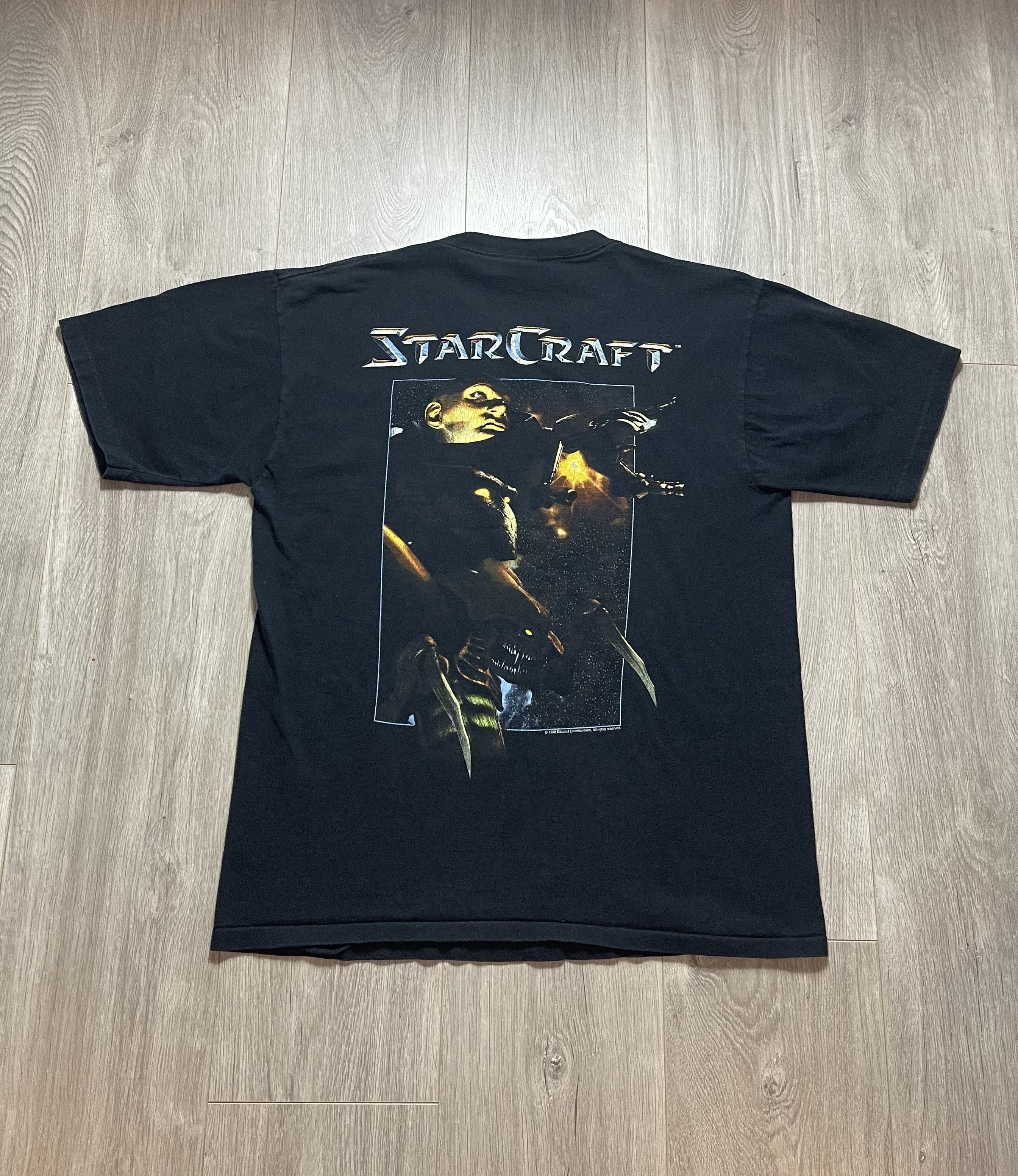 Vintage Vintage 1998 StarCraft Blizzard Entertainment Black T-Shirt ...