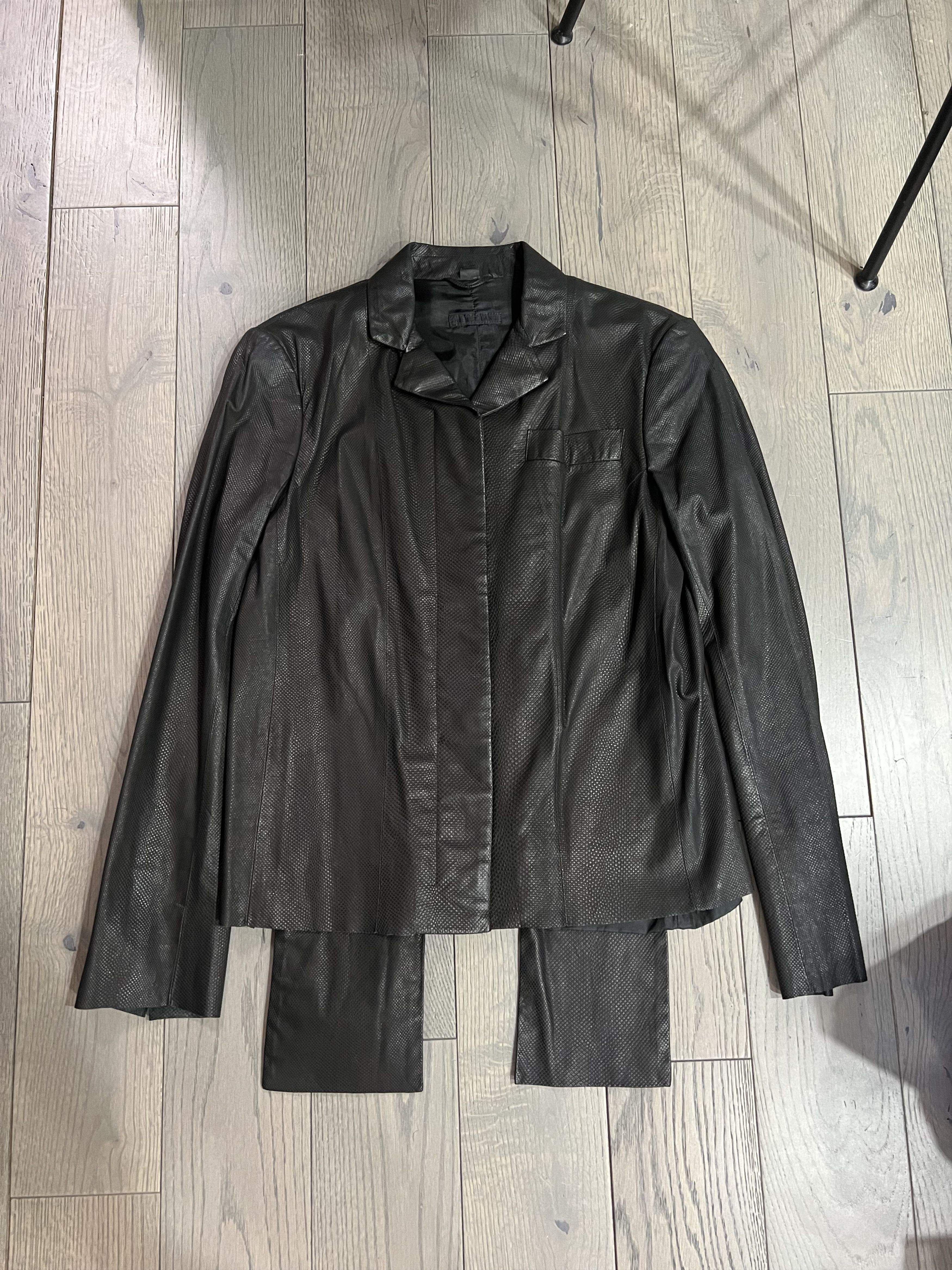 Helmut Lang Helmut Lang - AW 2004 Lizard Skin Exposed Pocket Blazer ...