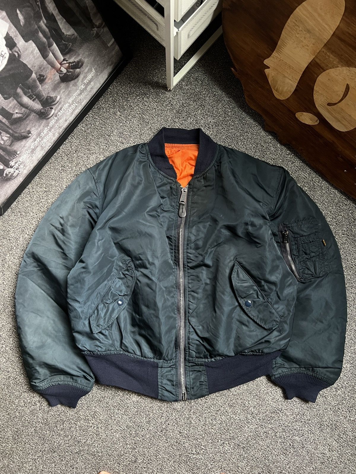 Alpha Industries × Vintage Vintage Alpha Industries MA-1 Reversible Bomber Jacket | Grailed