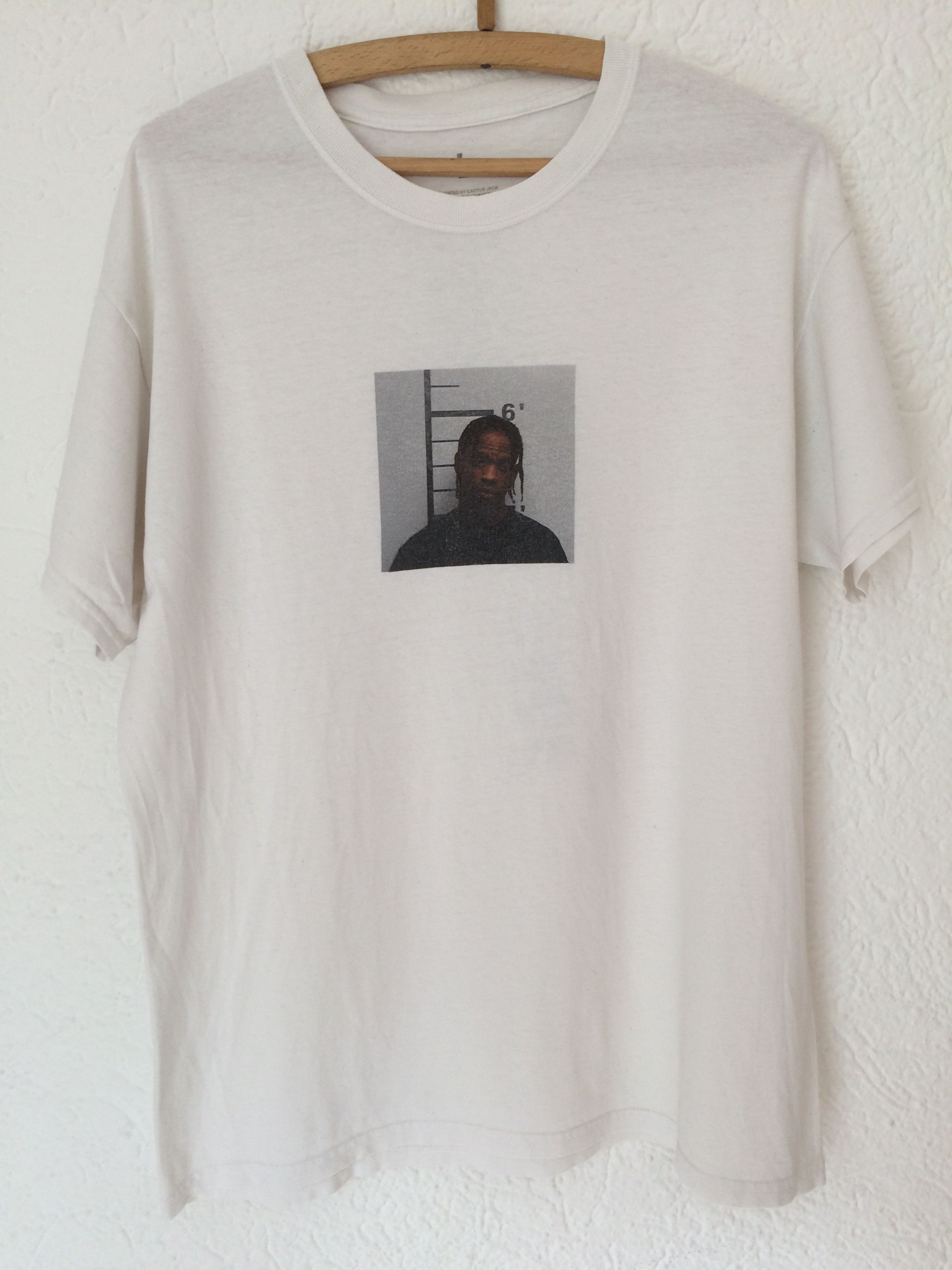 Travis Scott Free The Rage Mugshot Merchandise T-Shirt | Grailed