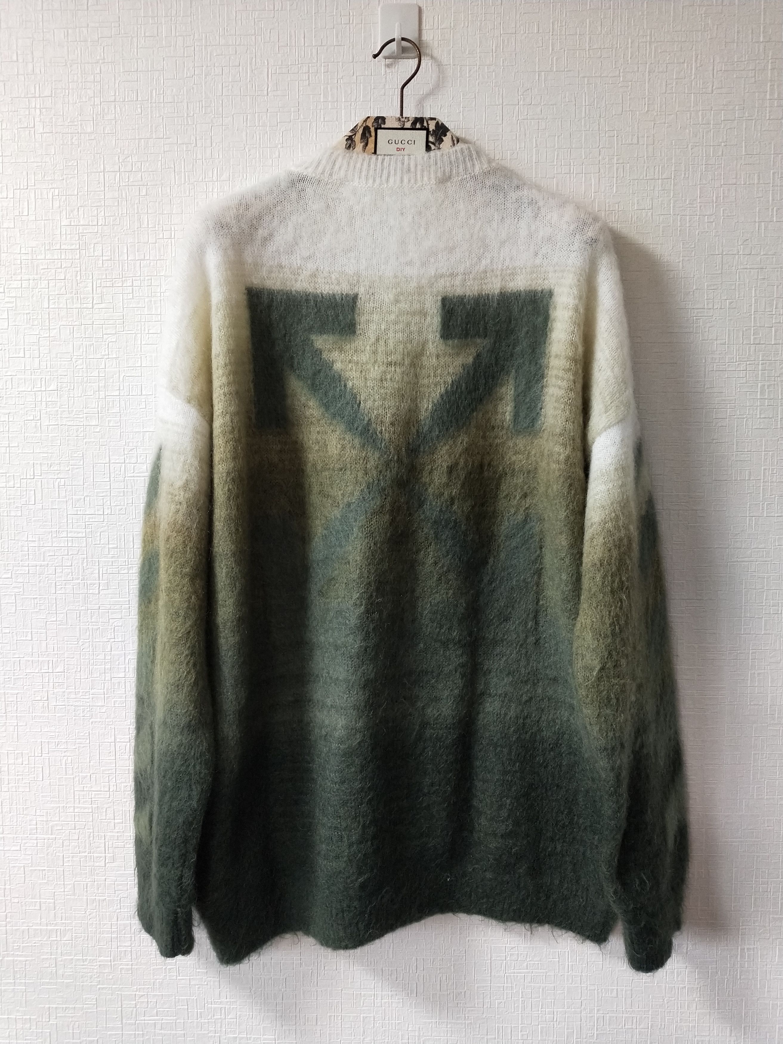 Off-White Gradient Mohair Hoodie | Grailed