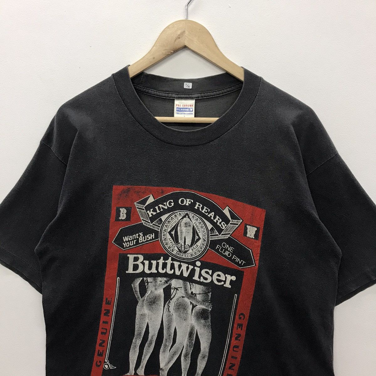 Budweiser × Vintage Rare!! Vintage Buttwiser King Of Rears Parody Tee ...