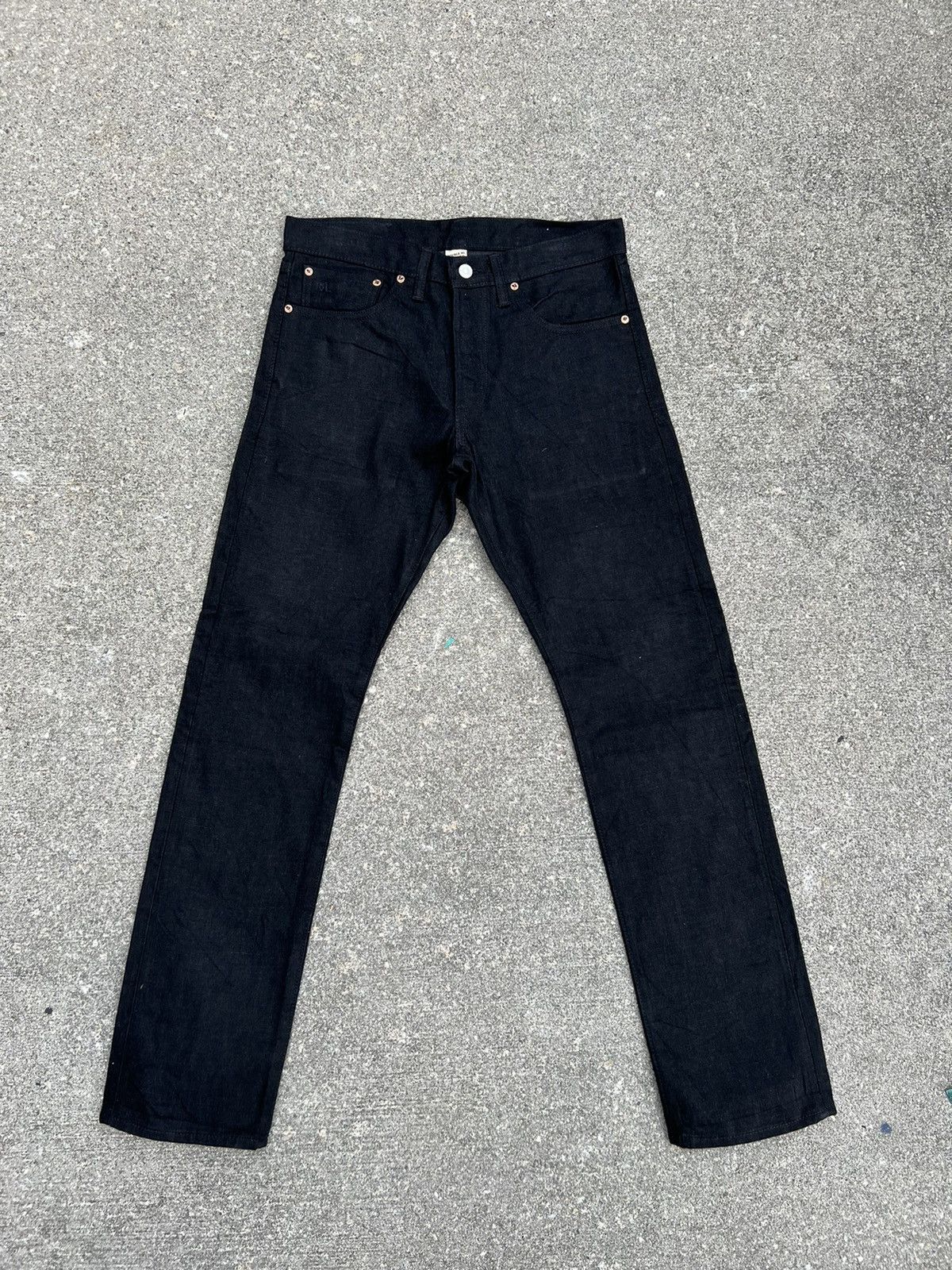 RRL Ralph Lauren RRL Super Black Denim Selvedge Jeans Slim Fit | Grailed