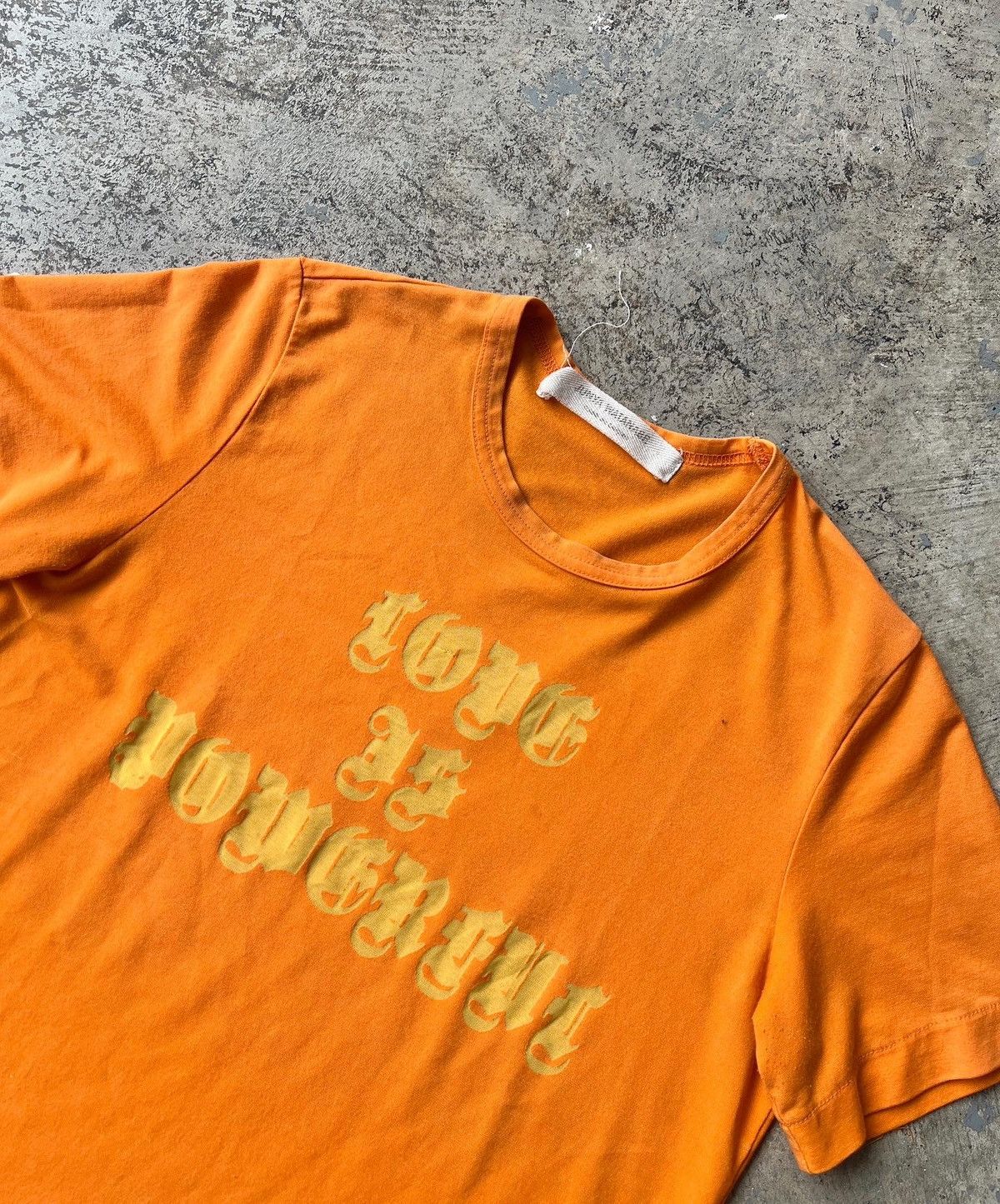 Junya Watanabe SS02 “Love is Powerful” Mesn Logo Single Sticth Tee ...