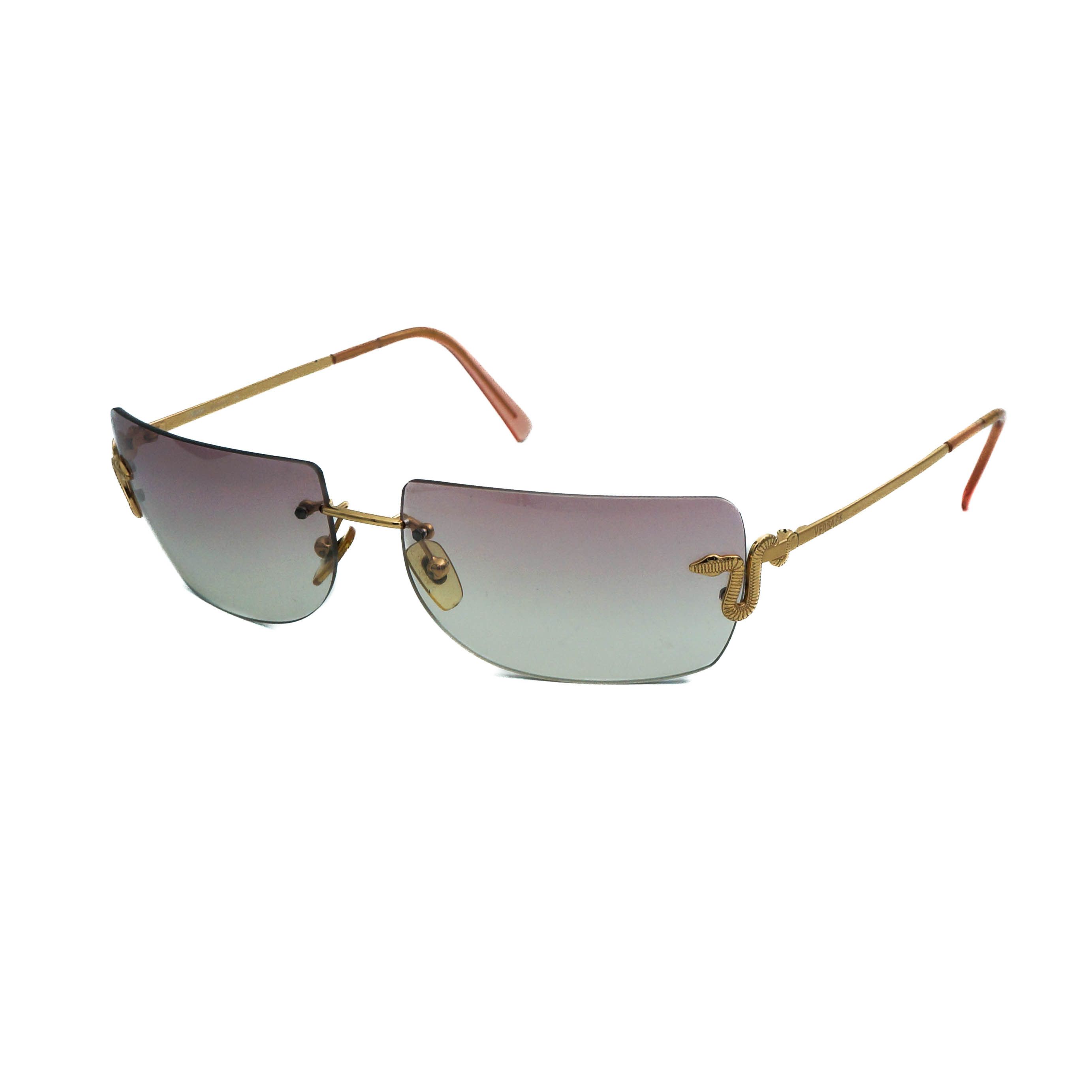 Versace VERSACE Mod 2020 Gold Rimless Sunglasses Vintage 00s | Grailed