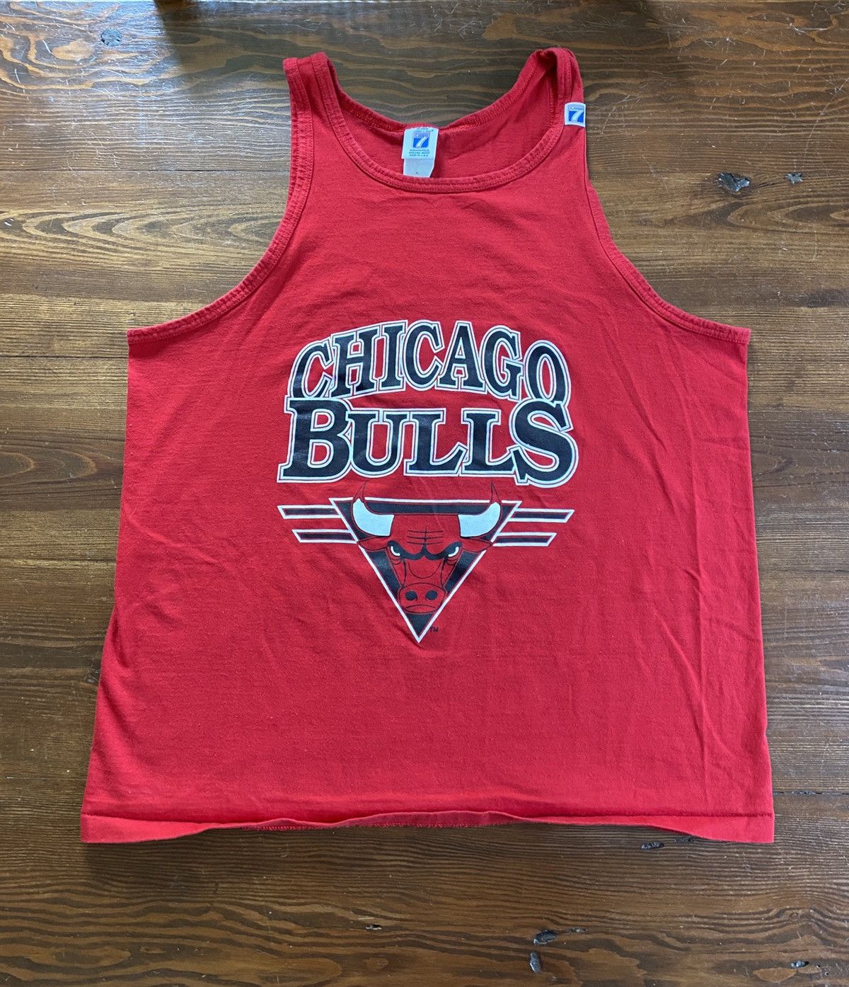 Vintage Vintage 90’s Chicago Bulls Logo 7 Single Stitch Tank | Grailed